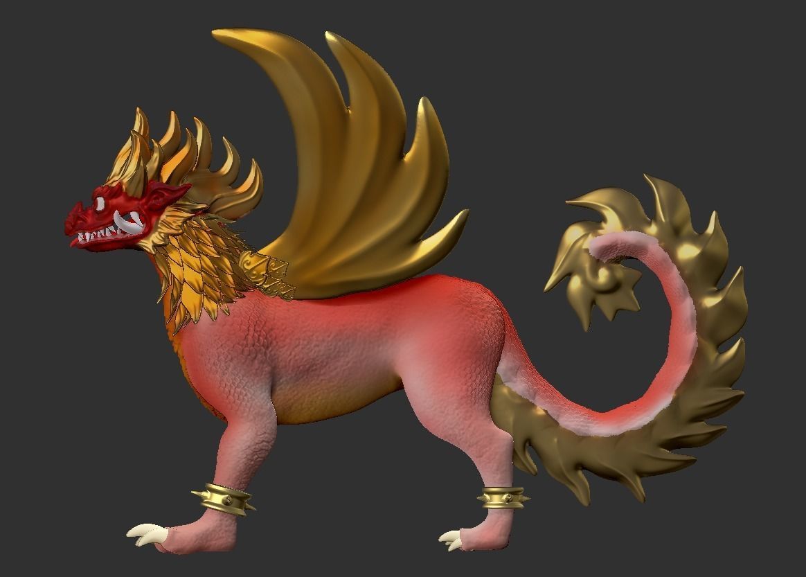 Singa Garuda Sculpture Balinese Guardian 3D model 3D printable | CGTrader