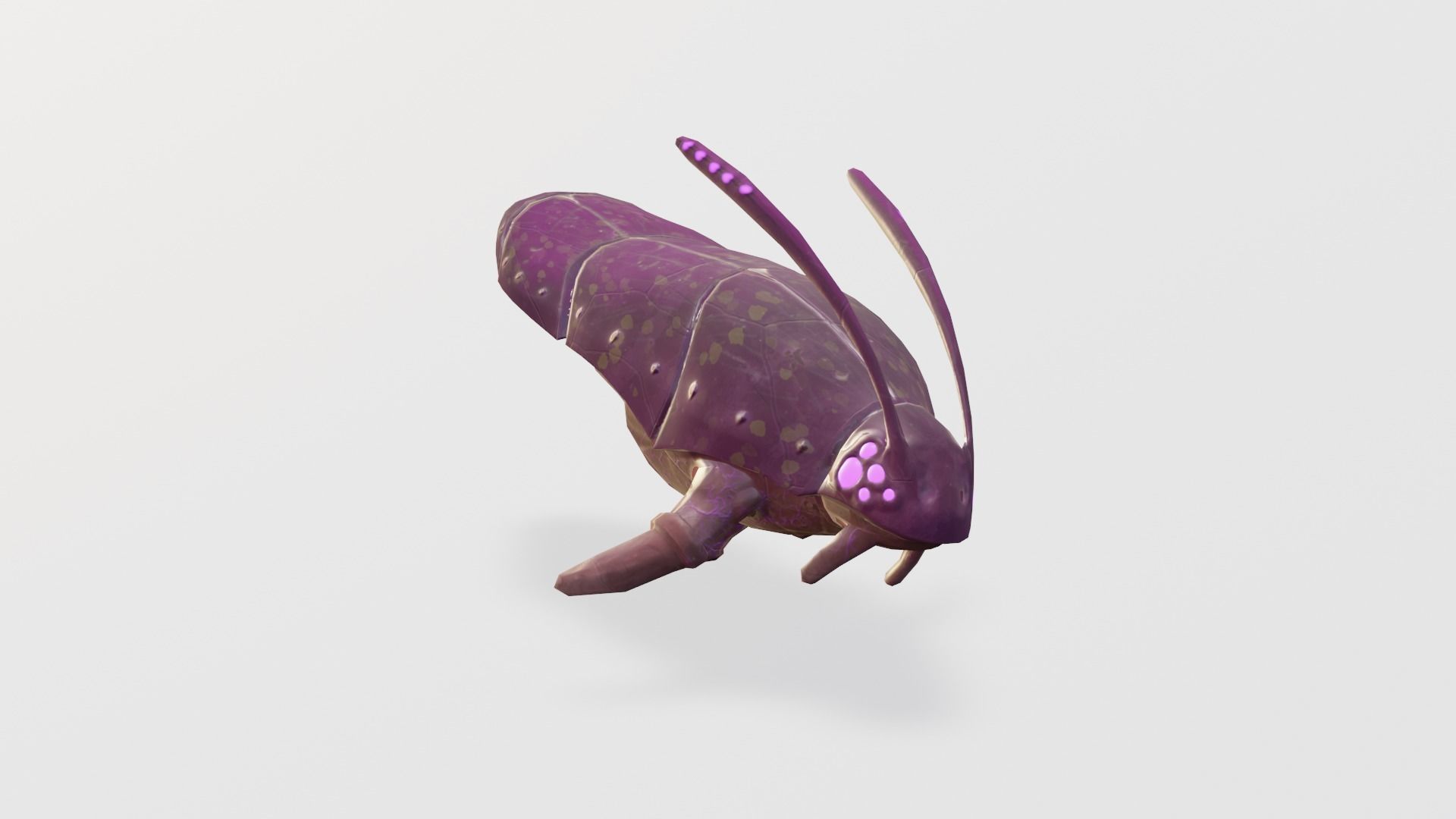 3D model Low Poly Flying Alien Organic Creature VR / AR / low-poly ...