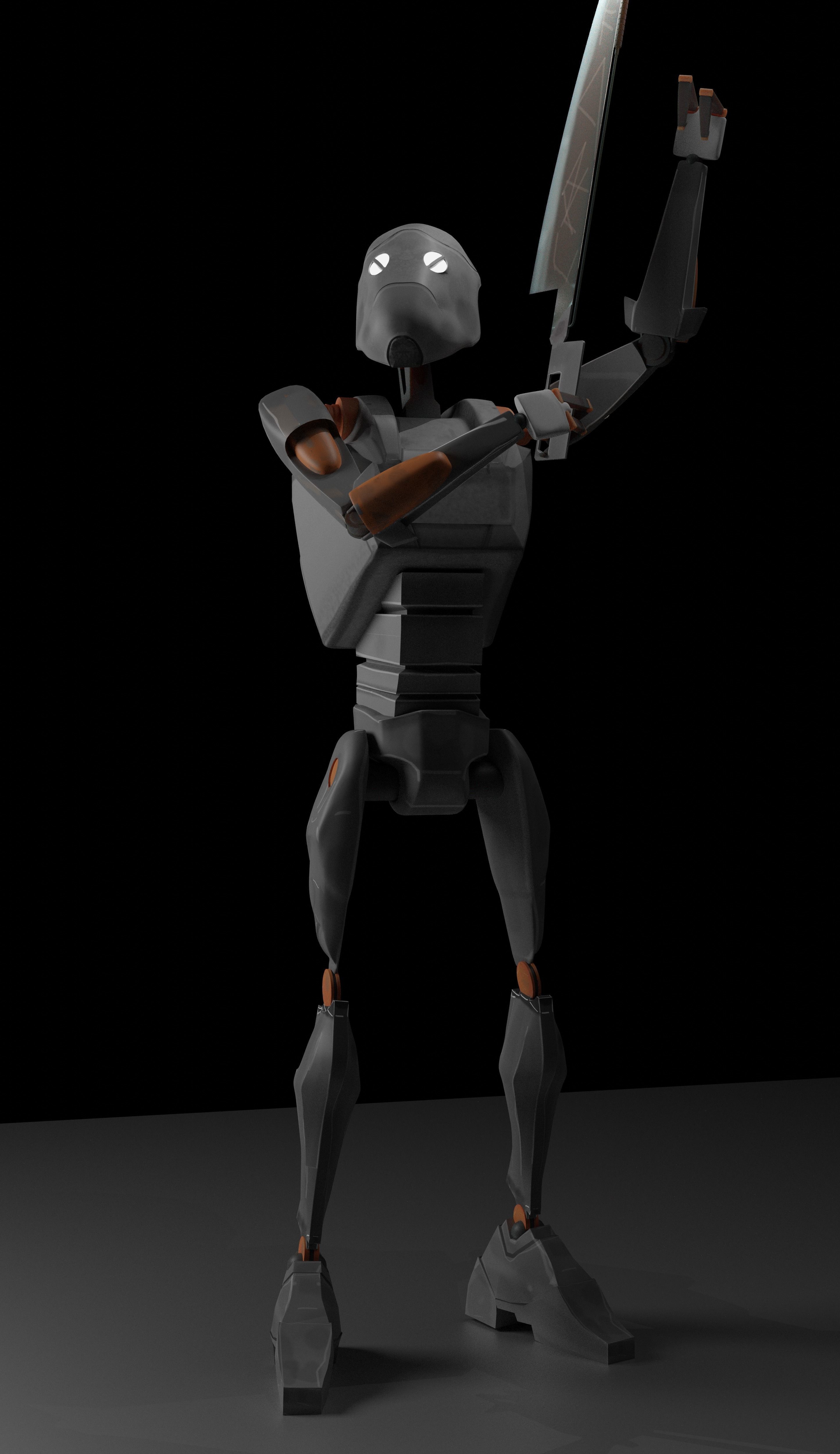 Commando Droid is ready to kill a jedi free 3D model rigged | CGTrader