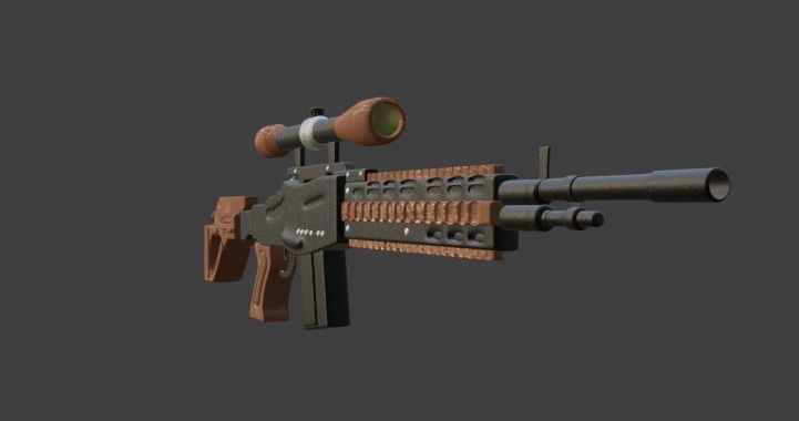 WoodPecker Gun free VR / AR / low-poly 3D model | CGTrader