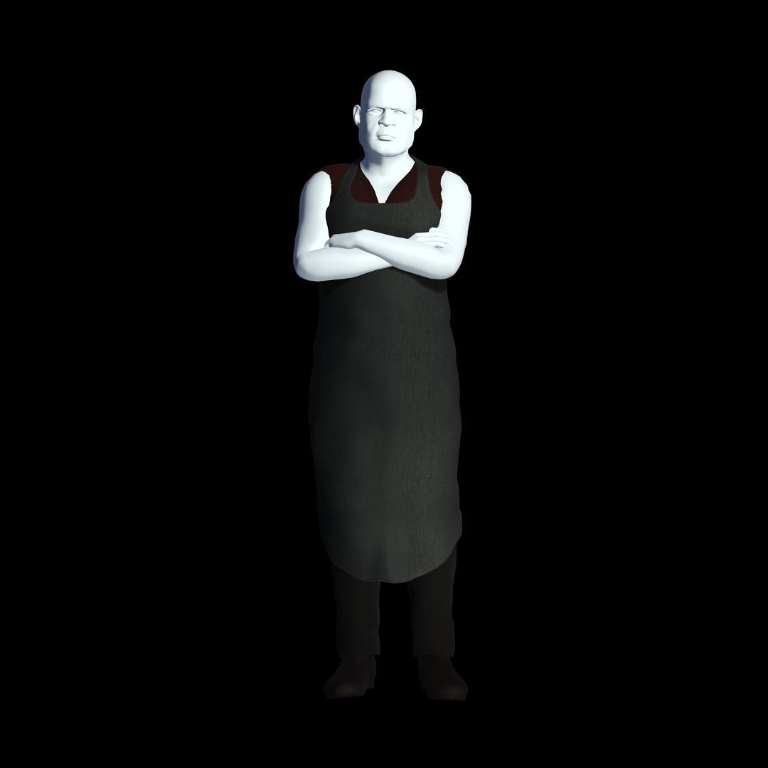 3D model Fantasy Tavern Butcher Basic - Fantasy Clothing VR / AR / low ...