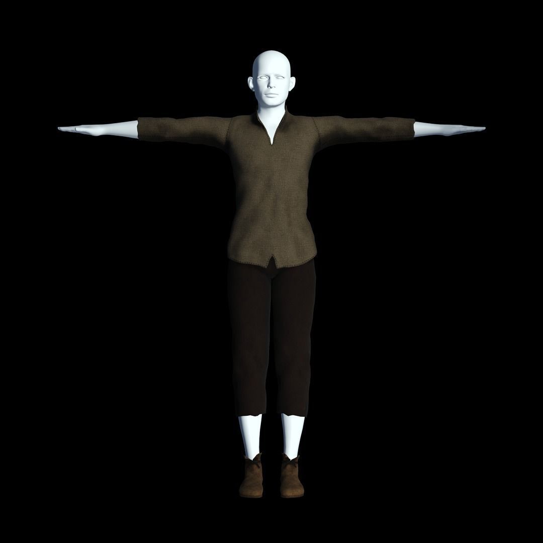 3D model Fantasy Tavern Stable Boy - Fantasy Clothing VR / AR / low ...