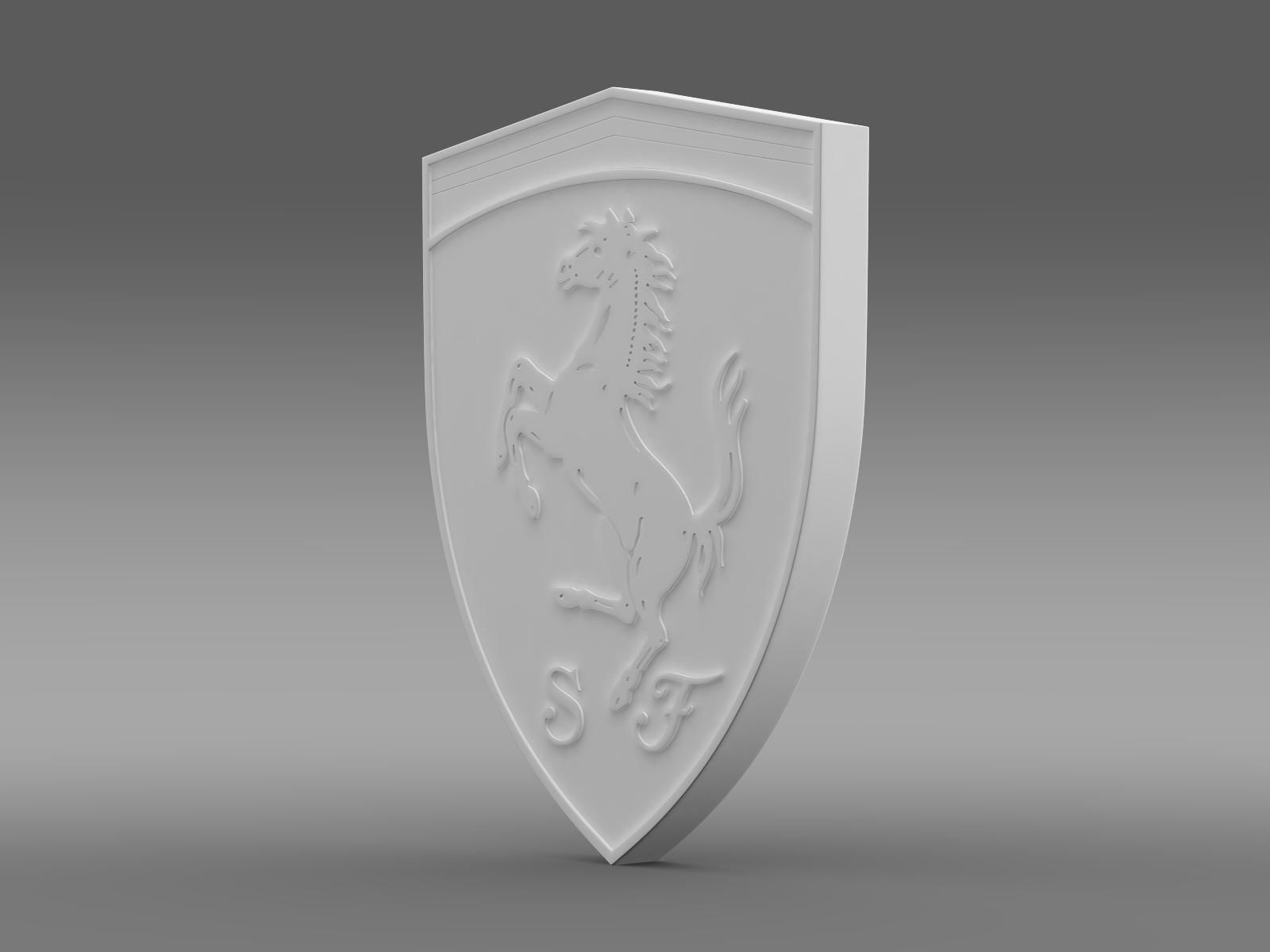 Ferrari logo 3D model | CGTrader