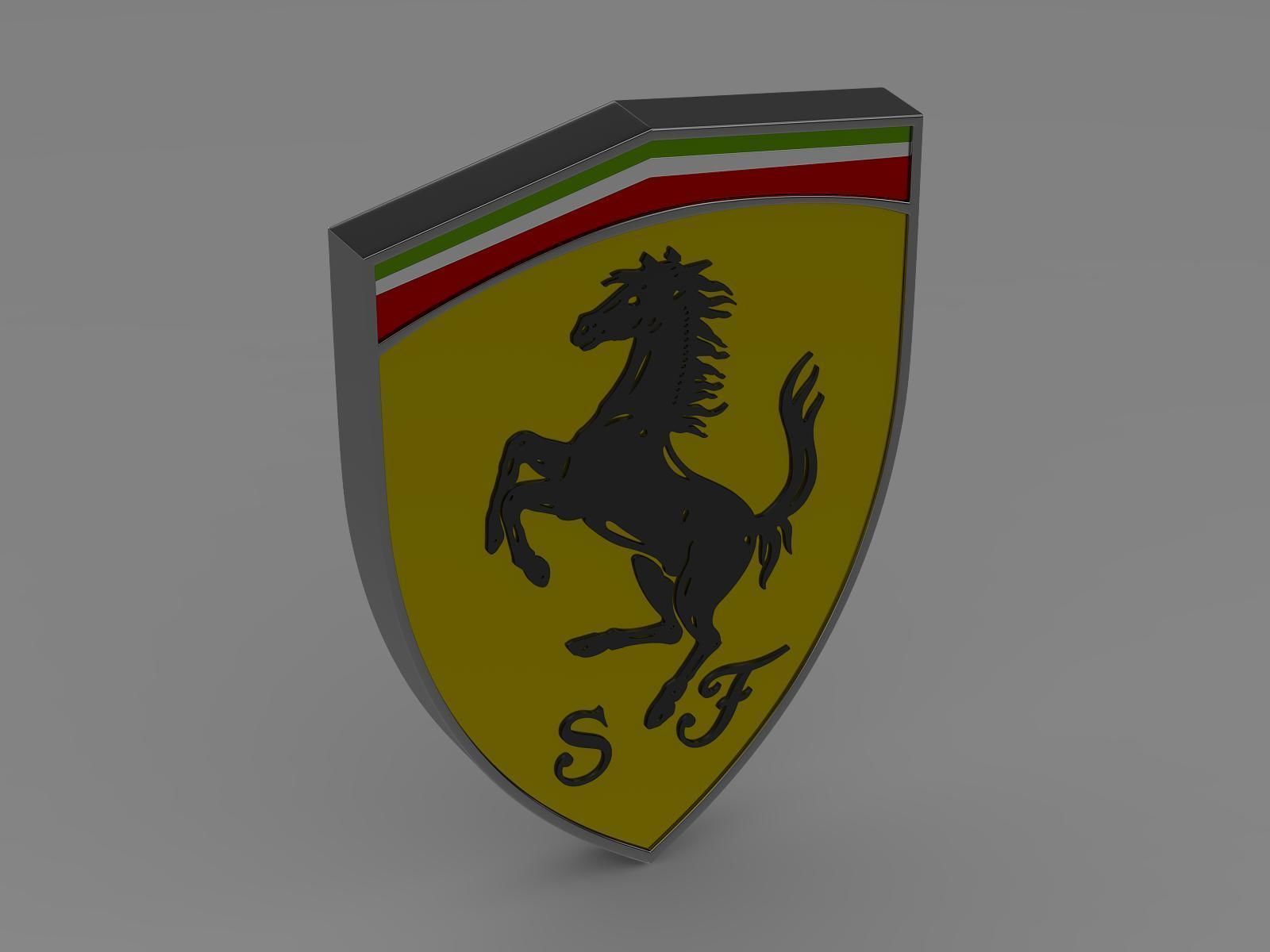 Ferrari logo 3D model | CGTrader