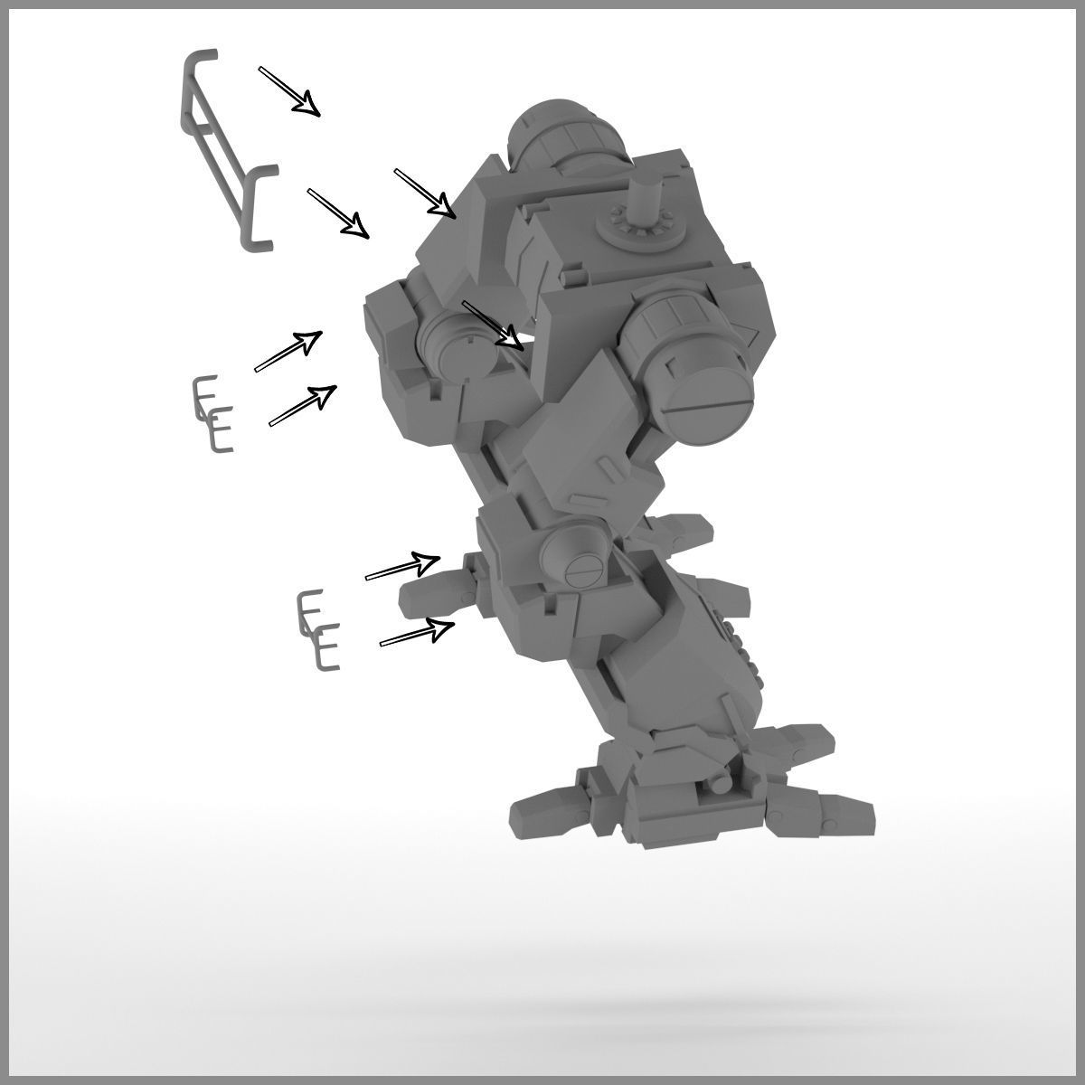 Mecha CPLT-C1 Catapult -- BattleTech MechWarrior Universe -- 3D model ...