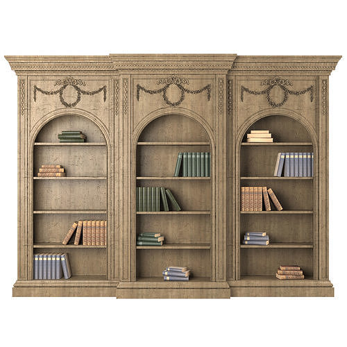 classical bookcase 3D model | CGTrader