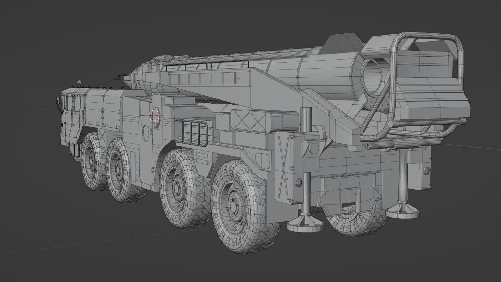 Low poly Hwasong-6 SCUD-C missile launcher 3D model | CGTrader