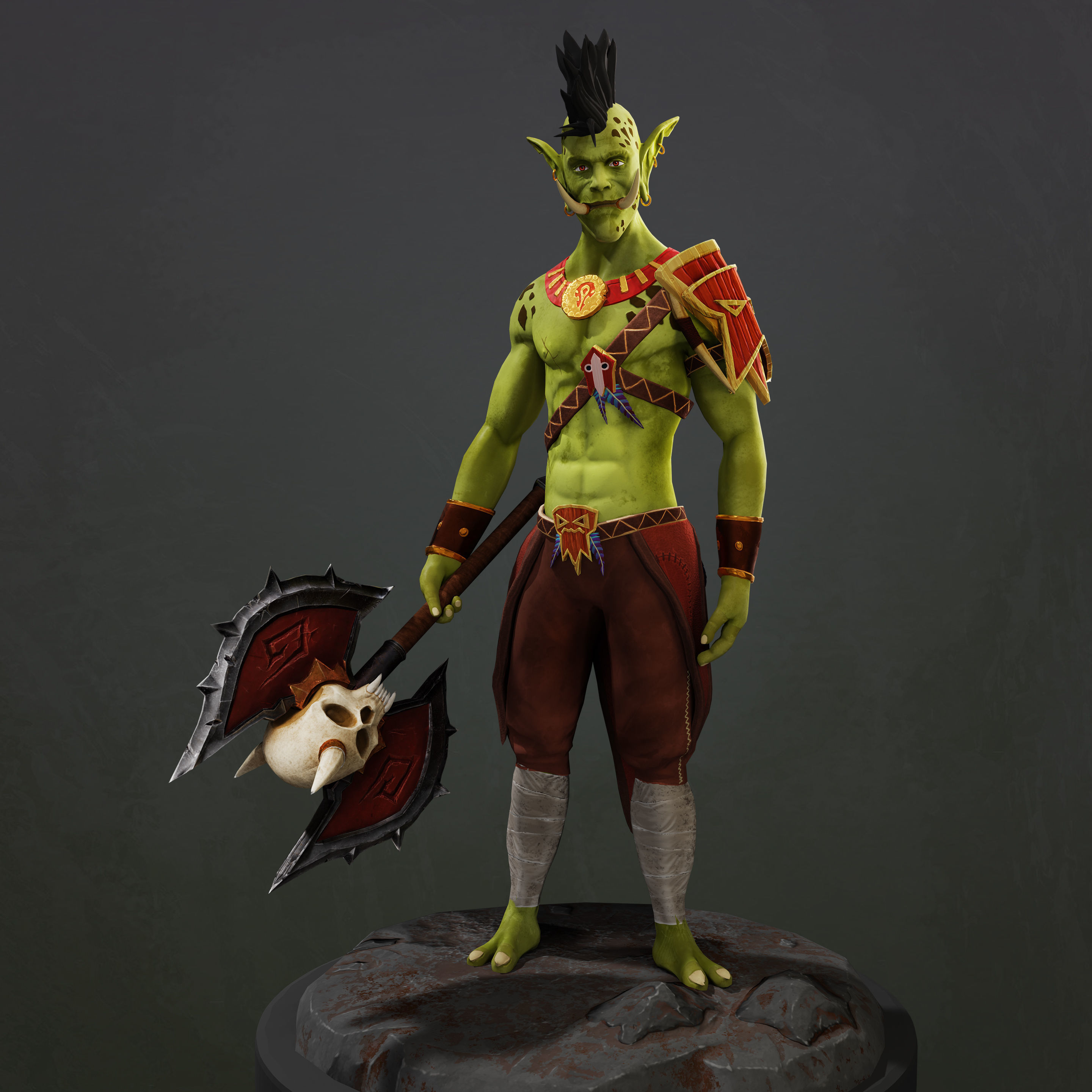 3D model Troll - Stylized - Gameready - Rigged - Skinned VR / AR / low ...