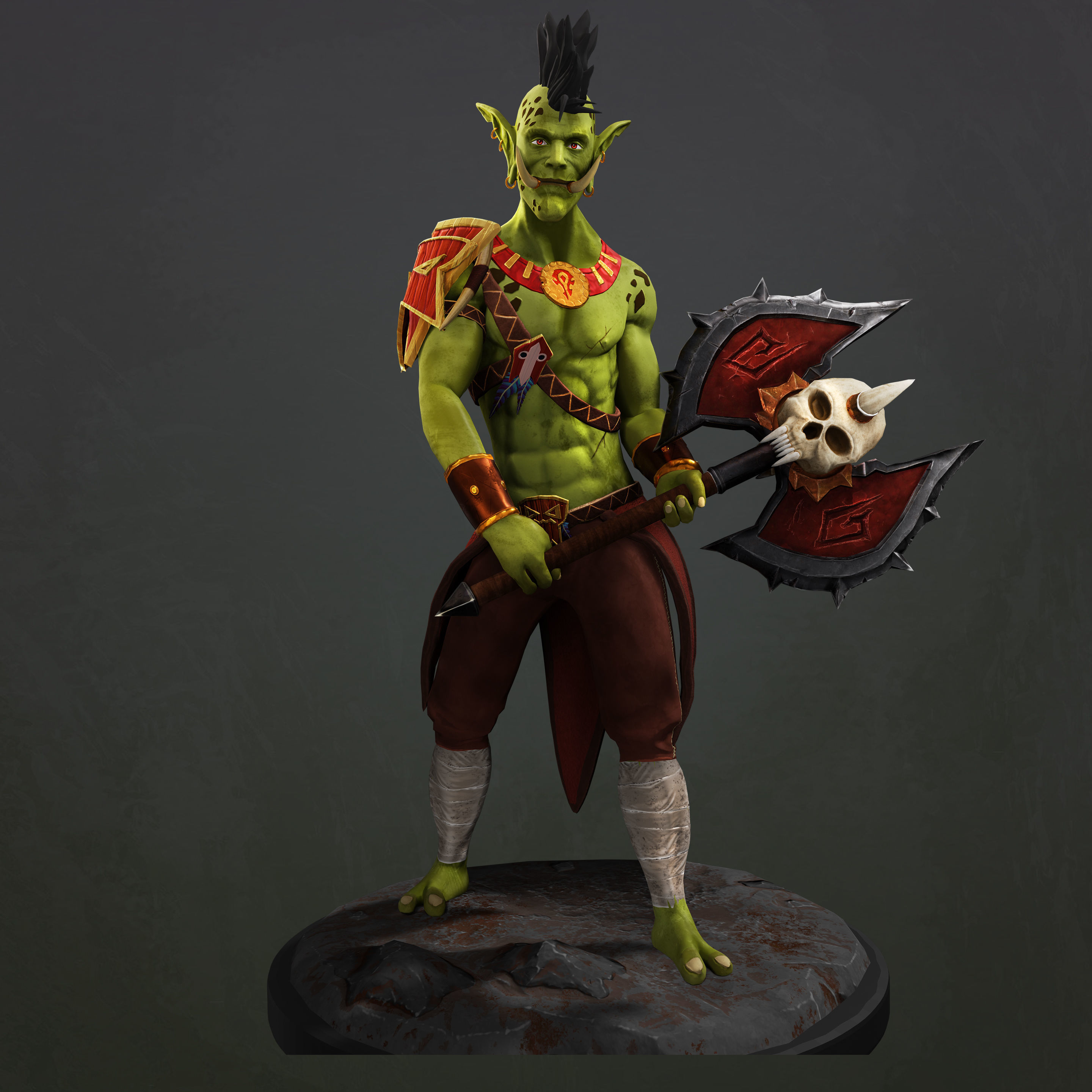 3D model Troll - Stylized - Gameready - Rigged - Skinned VR / AR / low ...
