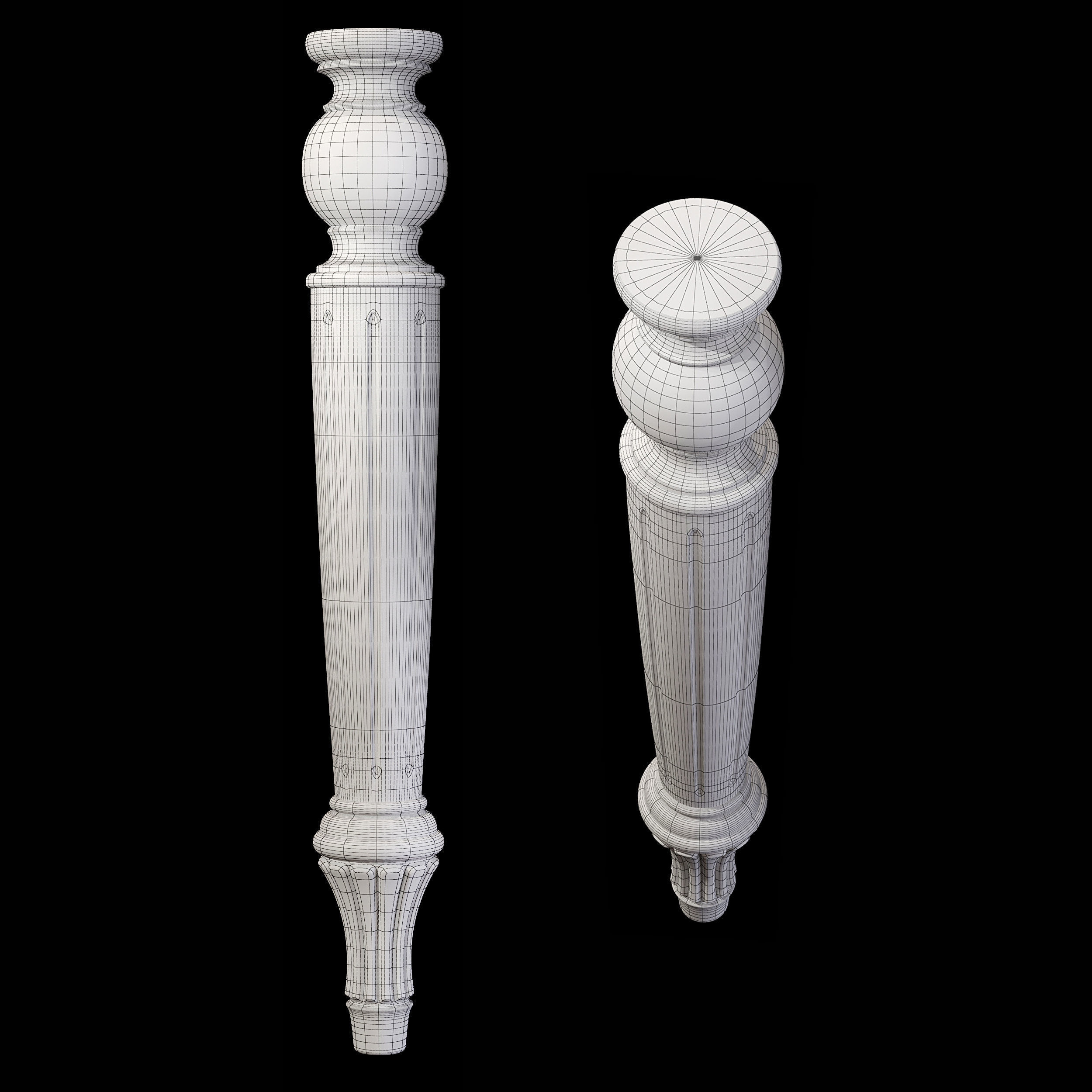 Collection of 30 classic furniture legs Part 1 3D model | CGTrader