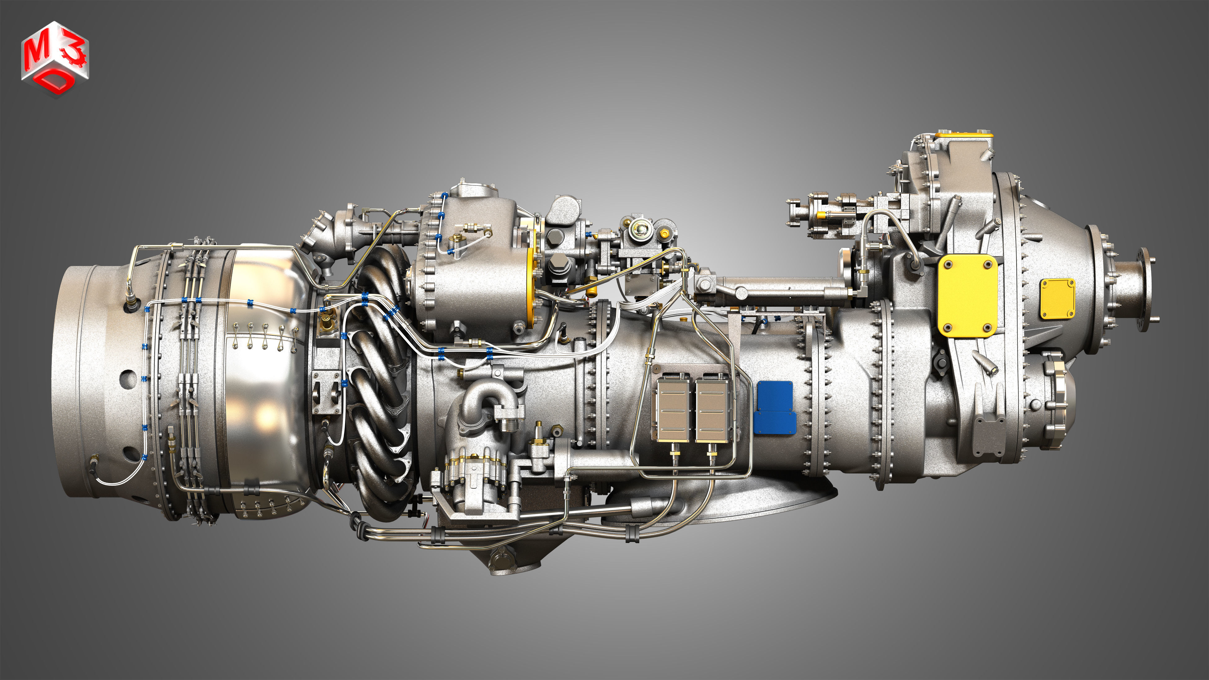 PW Canada - PW100 Turboprop Engine 3D model | CGTrader