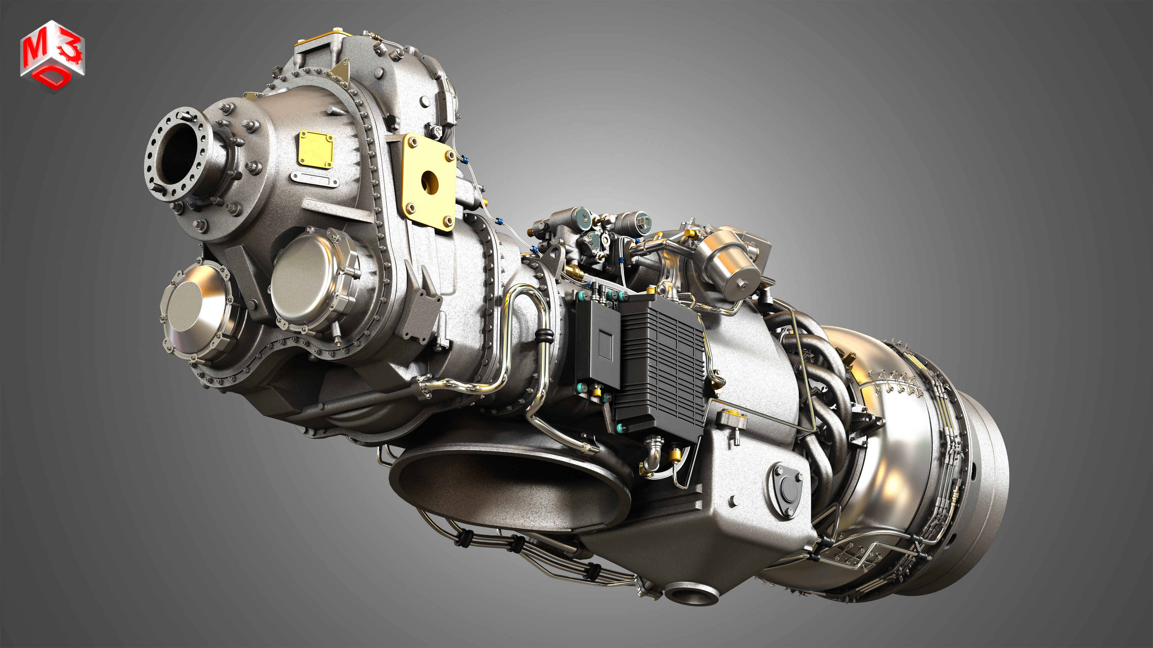 PW Canada - PW100 Turboprop Engine 3D model | CGTrader