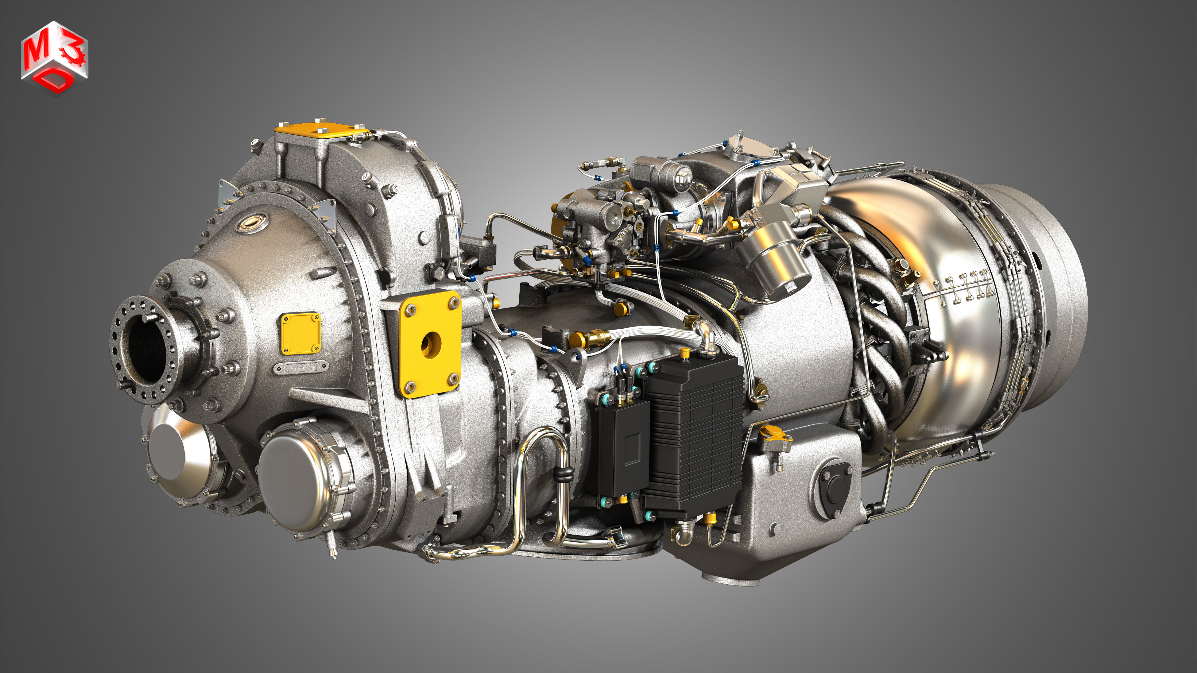 PW Canada - PW100 Turboprop Engine 3D model | CGTrader