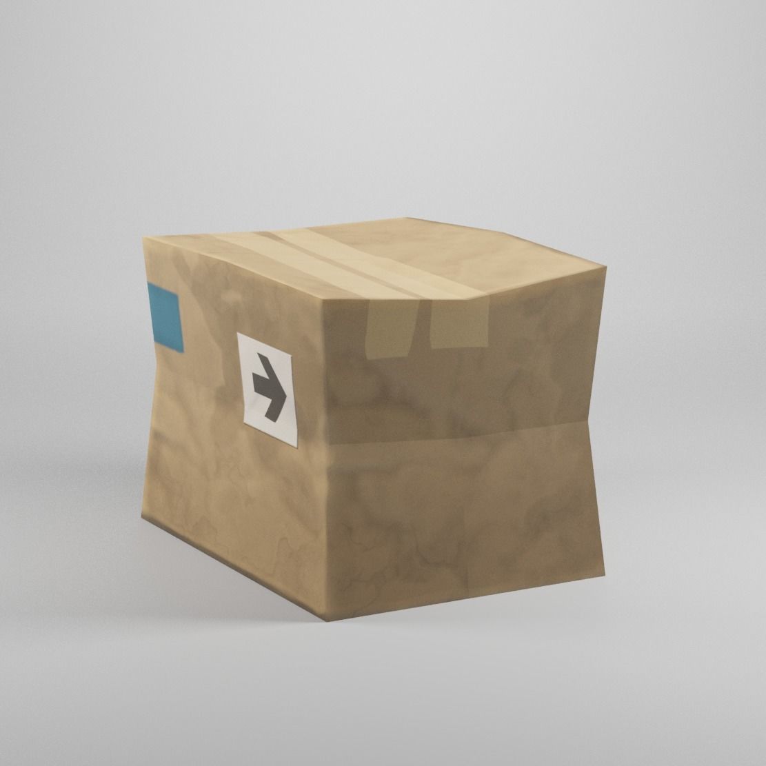 3D model Cardboard Box Low Poly VR / AR / low-poly | CGTrader