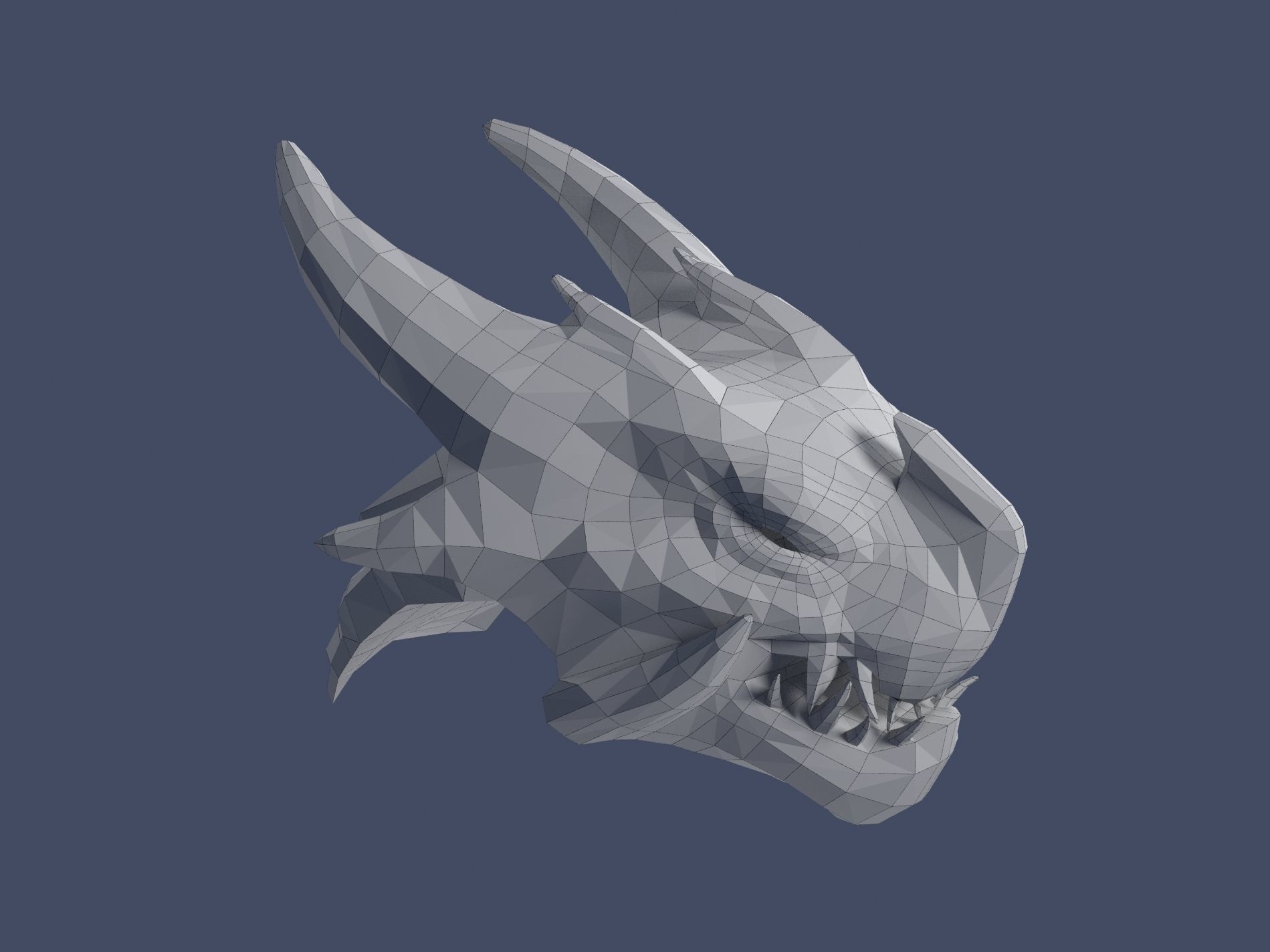 3D model head of the dragon VR / AR / low-poly | CGTrader