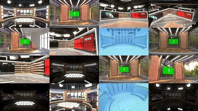 Virtual Broadcast Studio Vol5 3D Model Collection | CGTrader