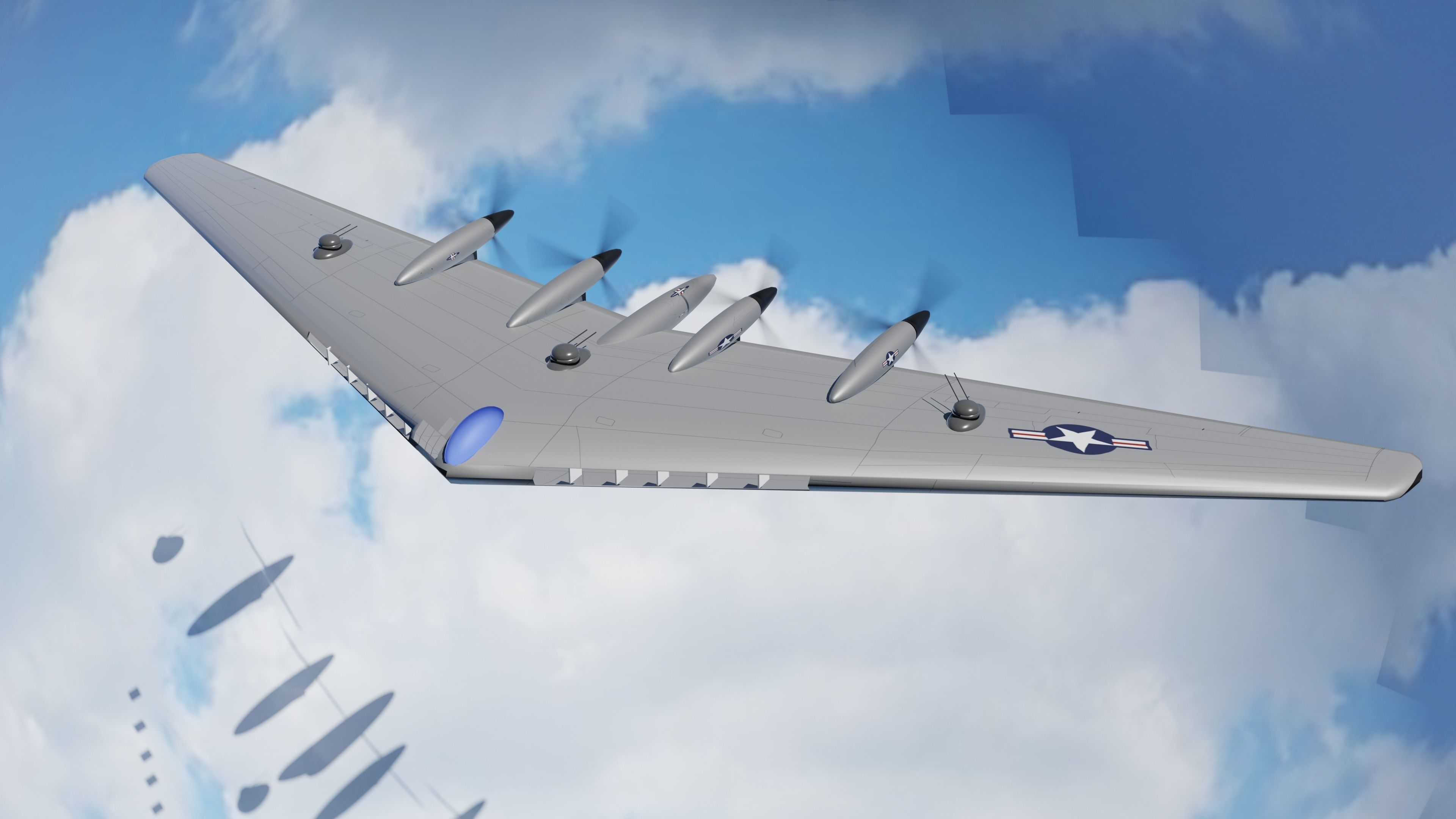XB 35 Flying Wing experimental Bomber 3D model | CGTrader