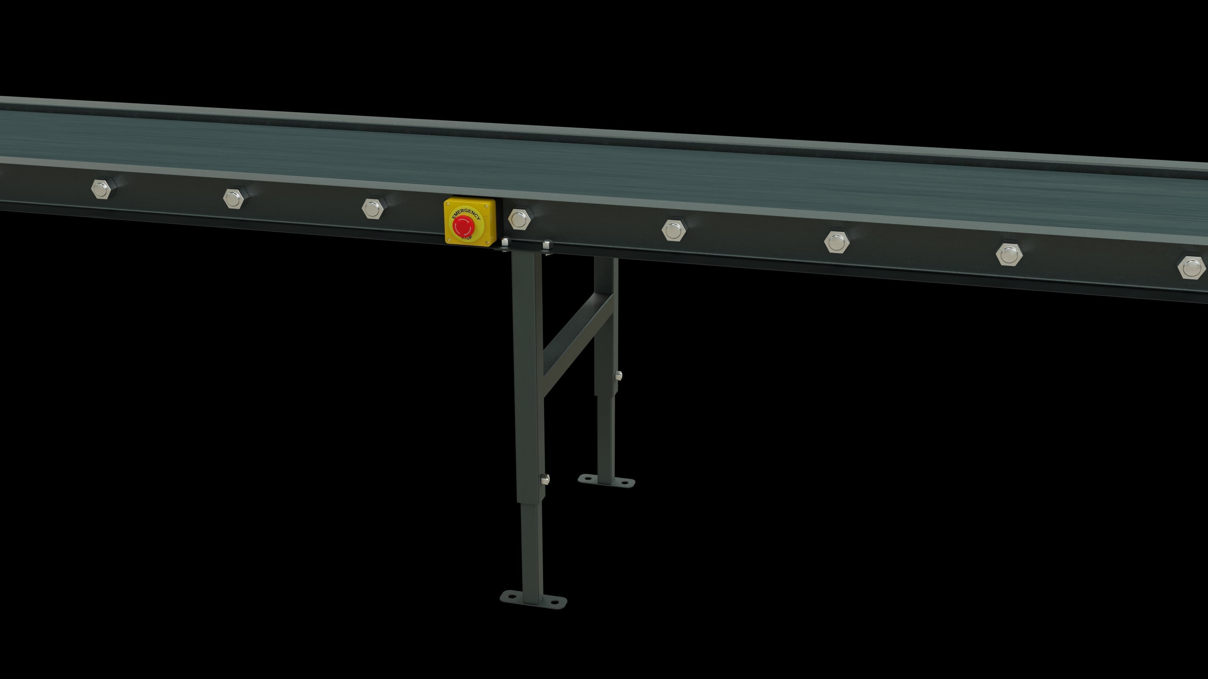 Motorized Conveyor Belt 3D model animated rigged | CGTrader