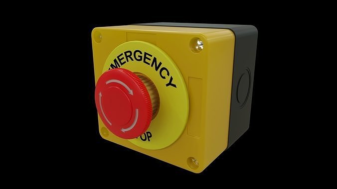 Emergency Stop Button 3D model | CGTrader