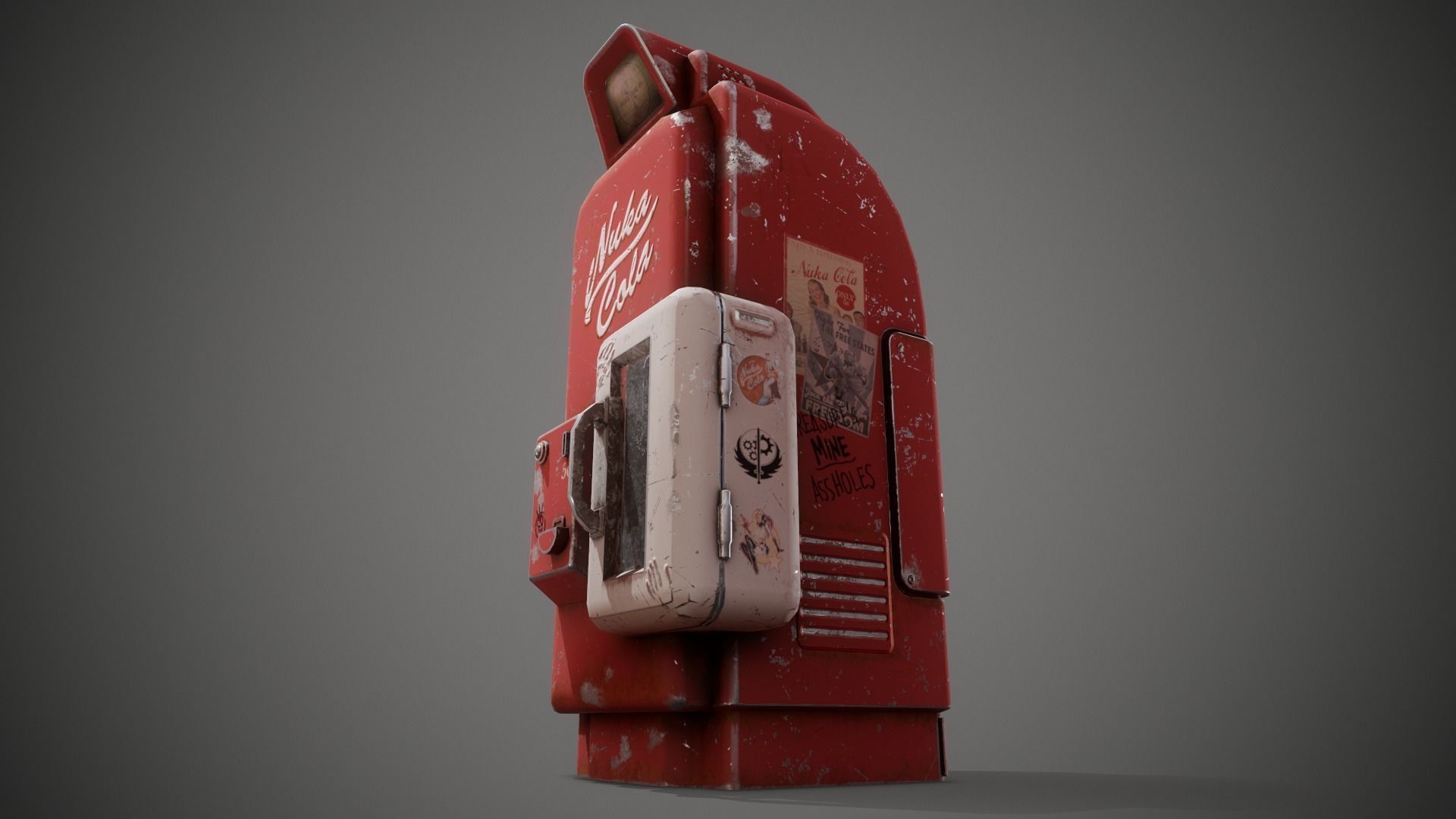 3D model Fallout - Nuka Cola Vending Machine VR / AR / low-poly | CGTrader