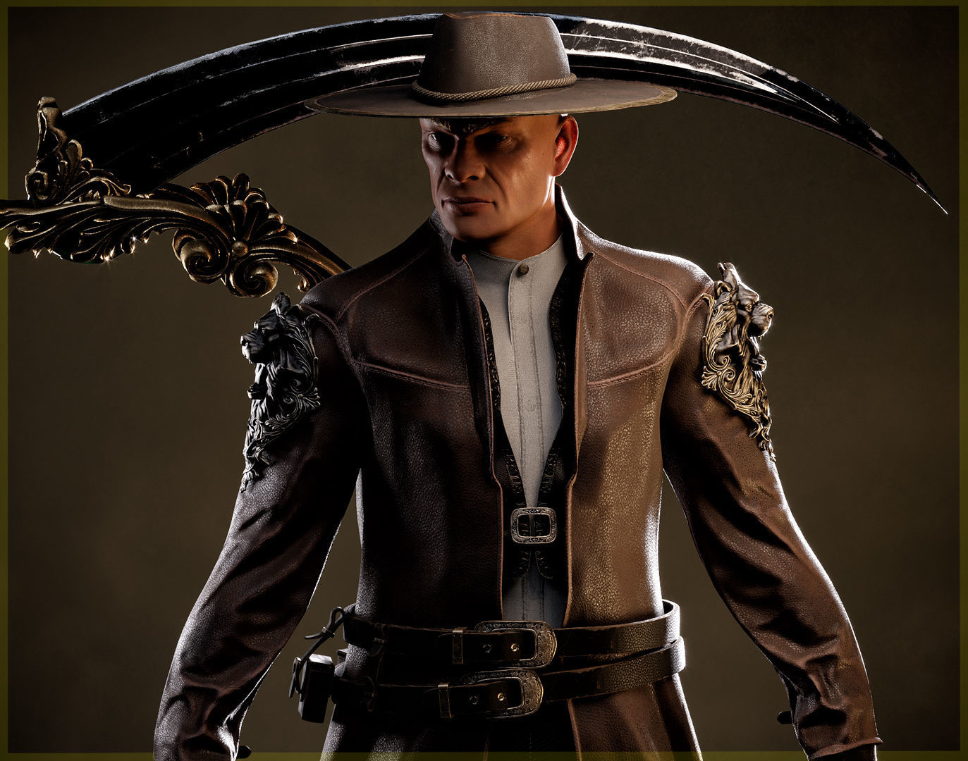 3D model Executioner with a scythe VR / AR / low-poly | CGTrader