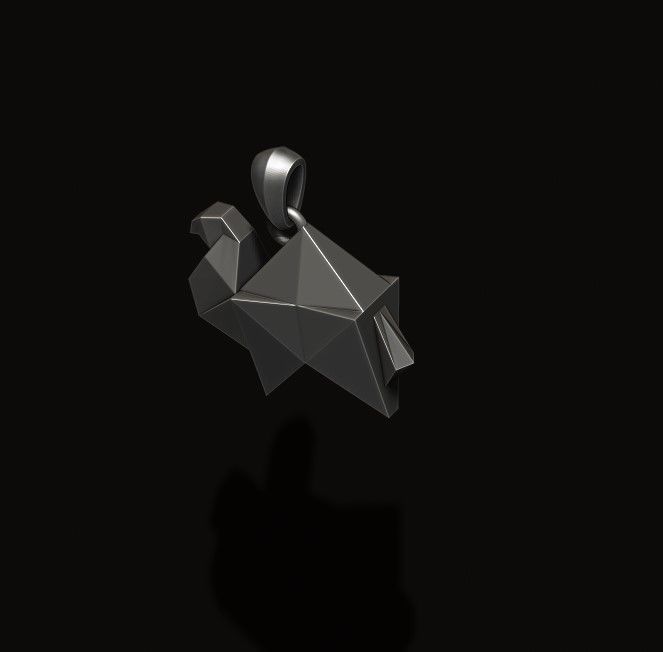 low poly ship camel lion parrot bat dove bull pendants pack 3D model 3D ...