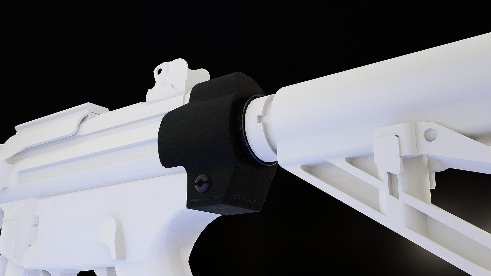 3D model Brace and Picatinny Rail Adapter for MP5 VR / AR / low-poly ...