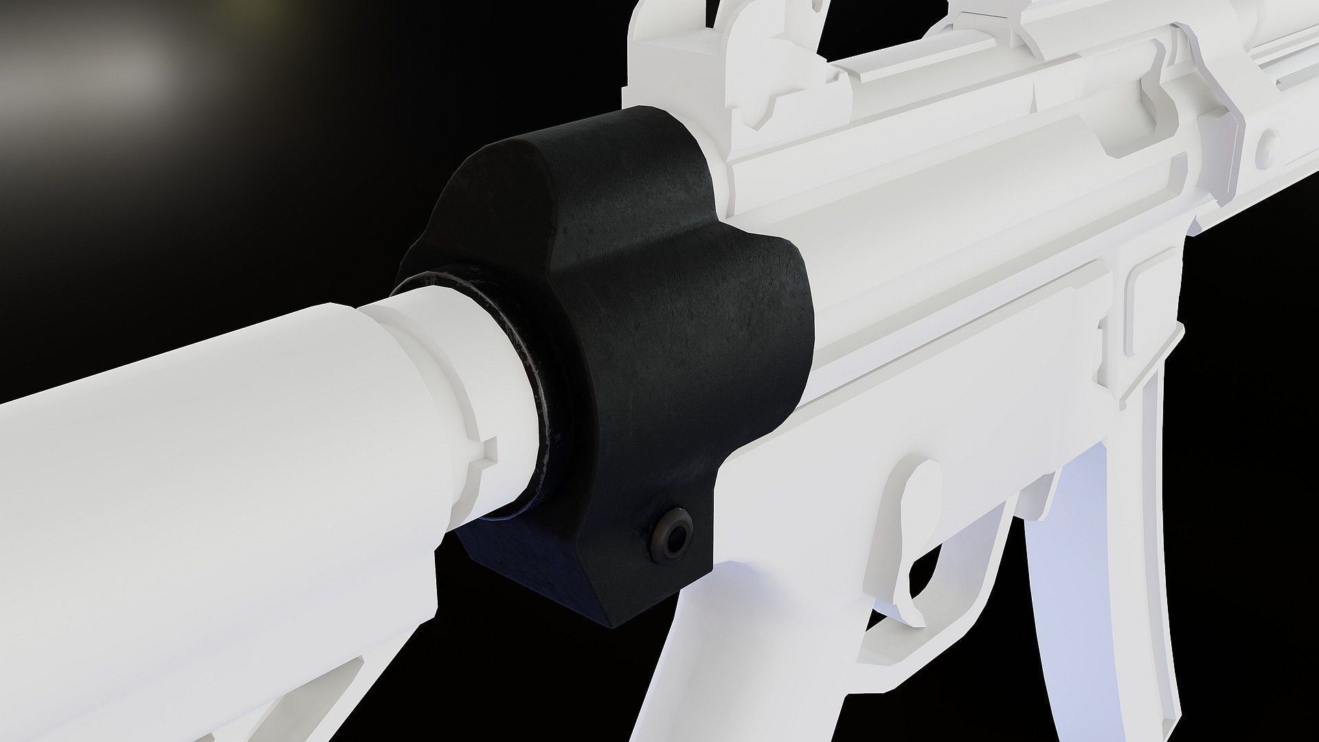 3D model Brace and Picatinny Rail Adapter for MP5 VR / AR / low-poly ...