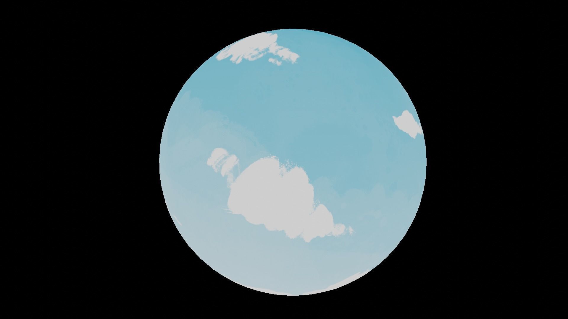 3D model HDRI Panoramic Sky - 360 - cartoon sky VR / AR / low-poly ...