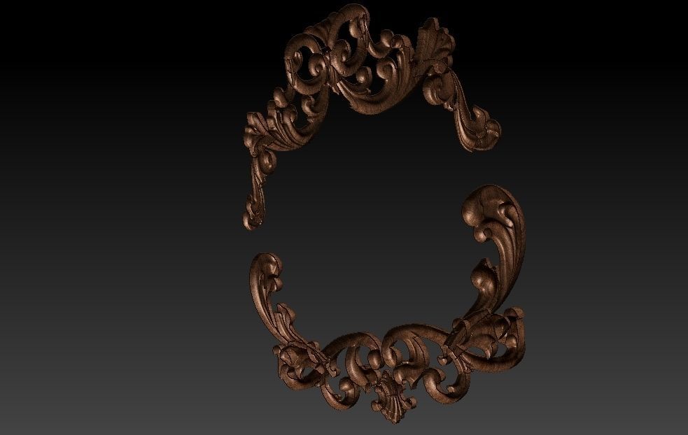 Picture frame Decor ornamental pattern 3D model 3D printable | CGTrader