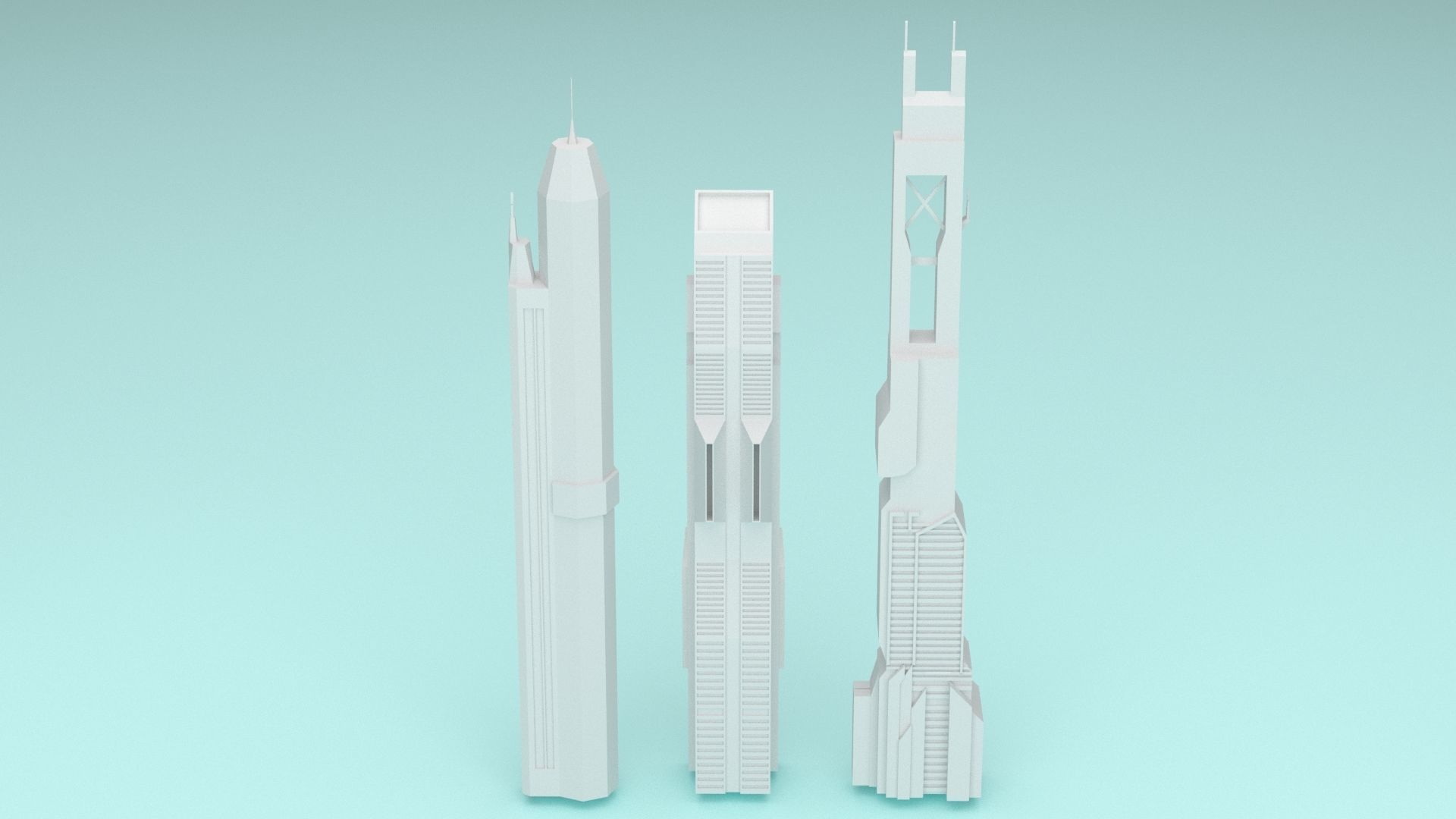3D model low-poly sci-fi buildings VR / AR / low-poly | CGTrader
