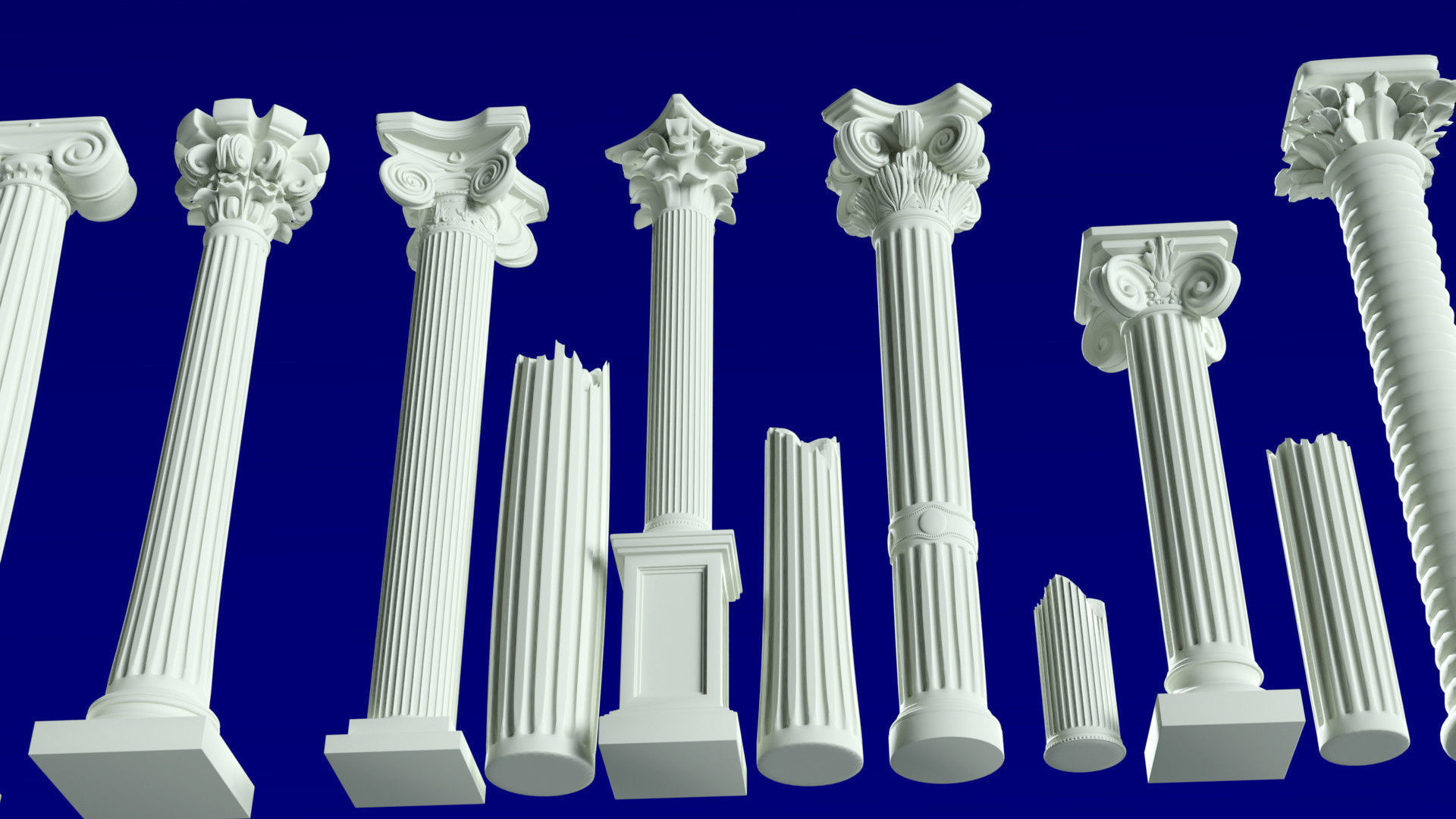 Columns Classic 3D model | CGTrader
