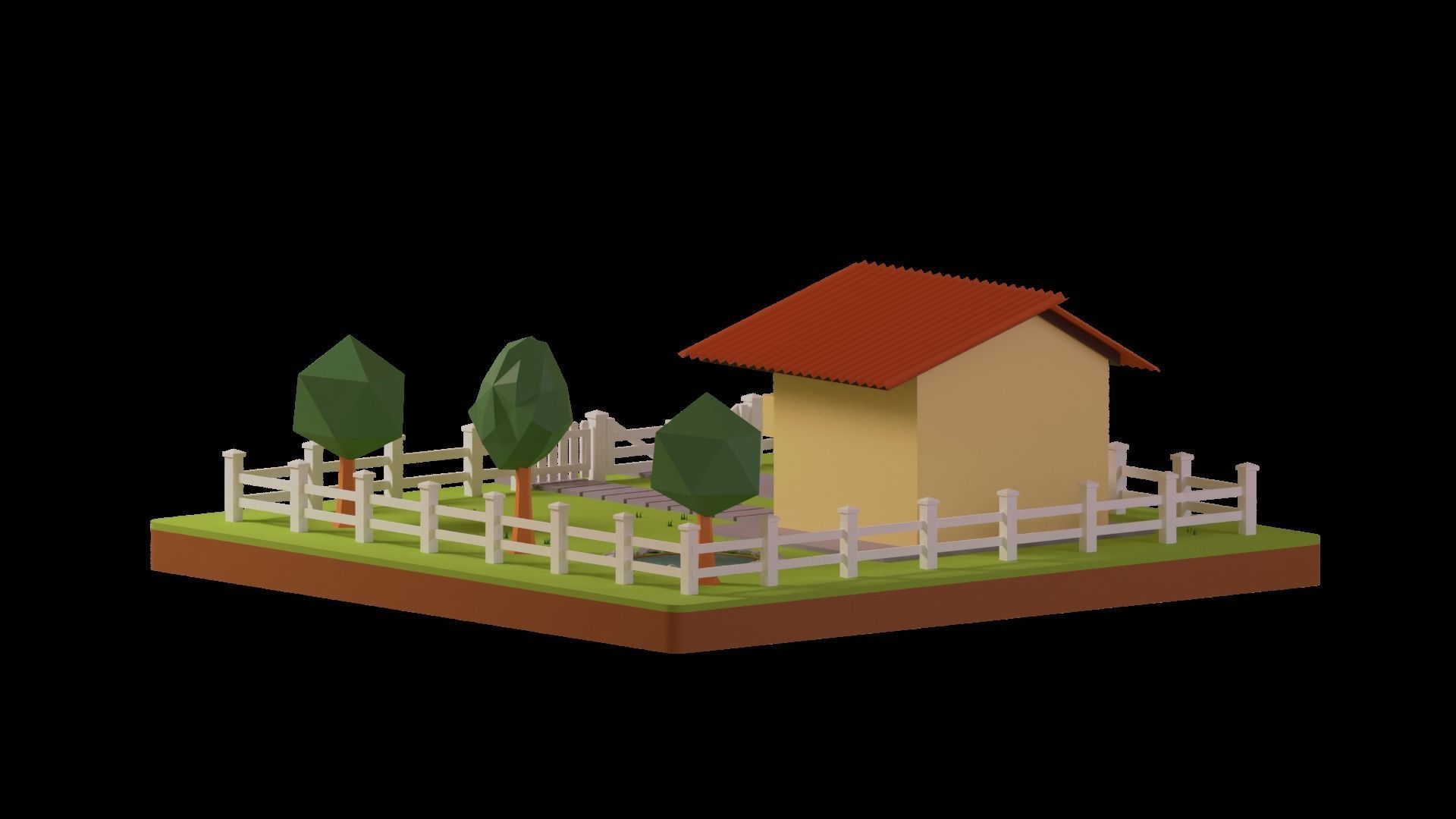 House Diorama low poly 3D model | CGTrader