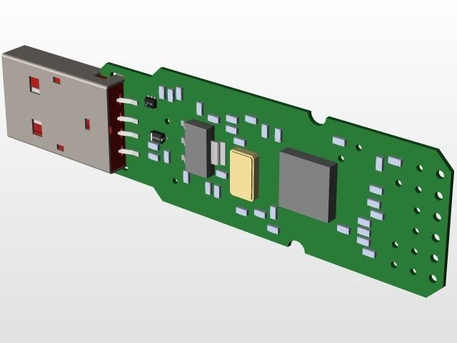STLINK V2 mini USB dongle with single sided DIY PCB free 3D model ...