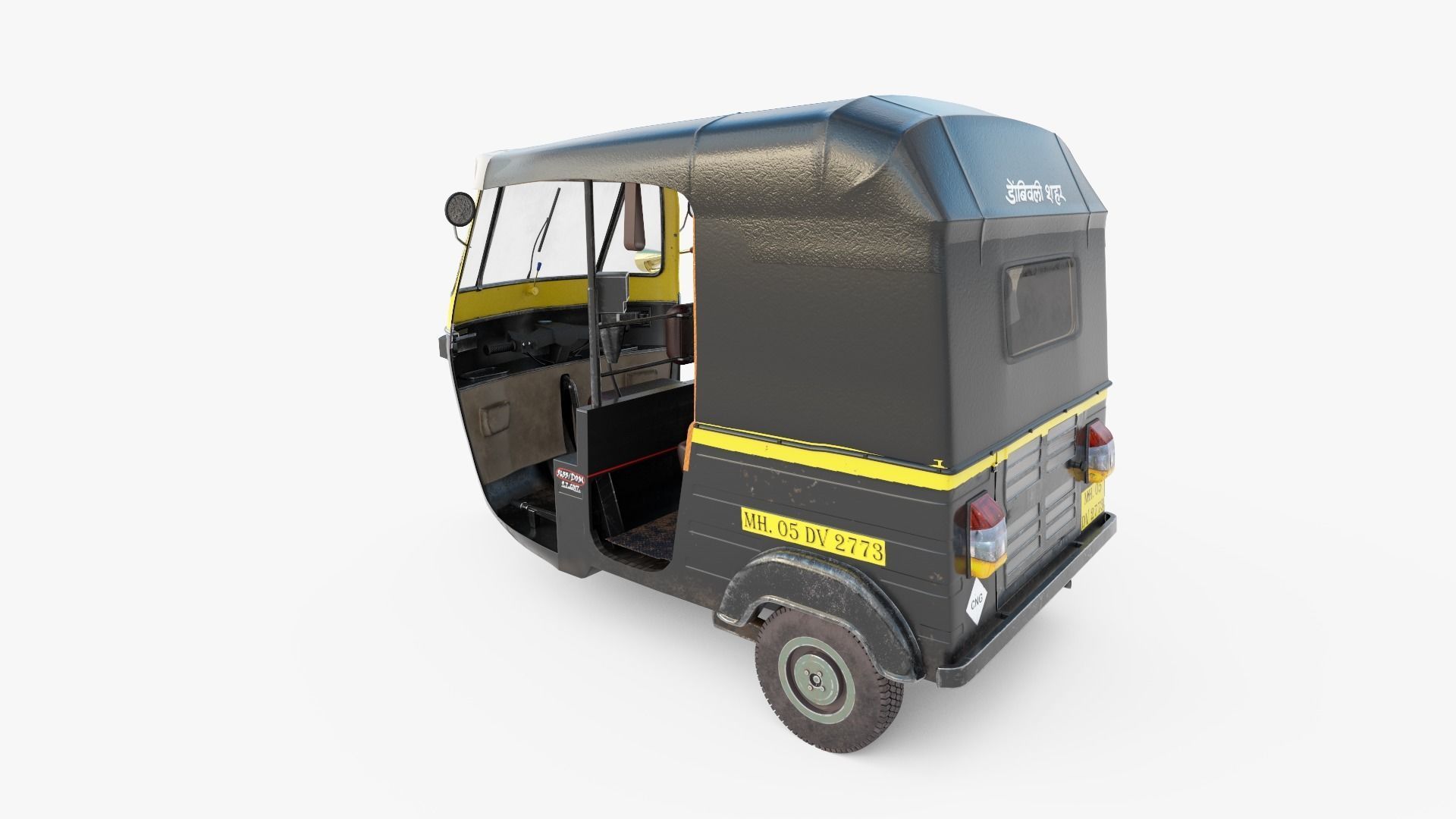 Bajaj Indian Auto Rickshaw 3D model | CGTrader