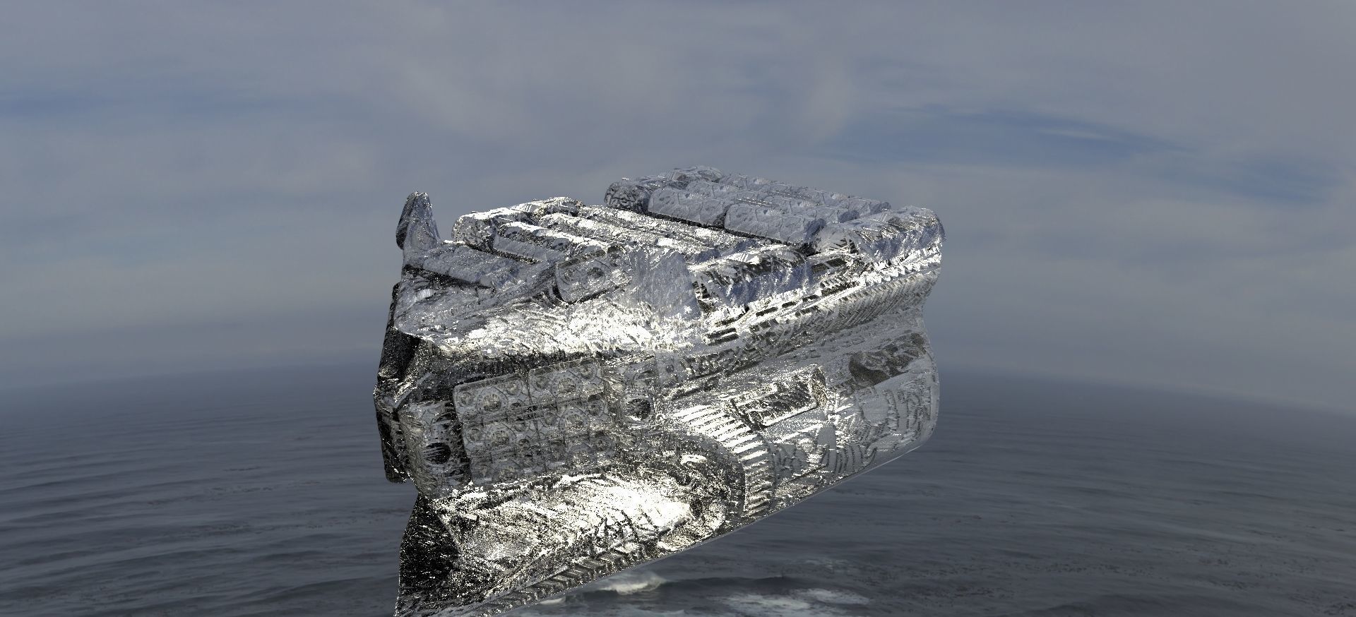 Sci-fi Ship Hull wreck 3D model | CGTrader