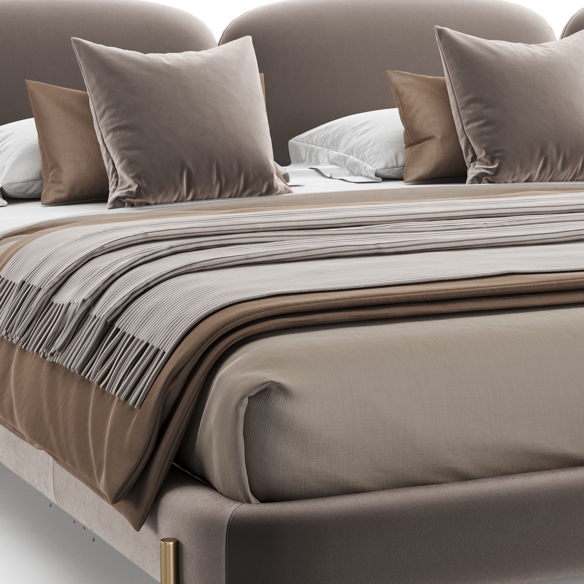 Baxter Stone Bed 3D model | CGTrader