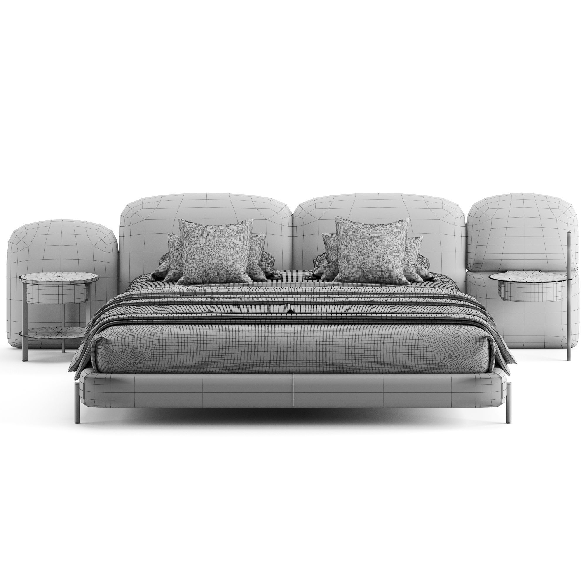 Baxter Stone Bed 3D model | CGTrader