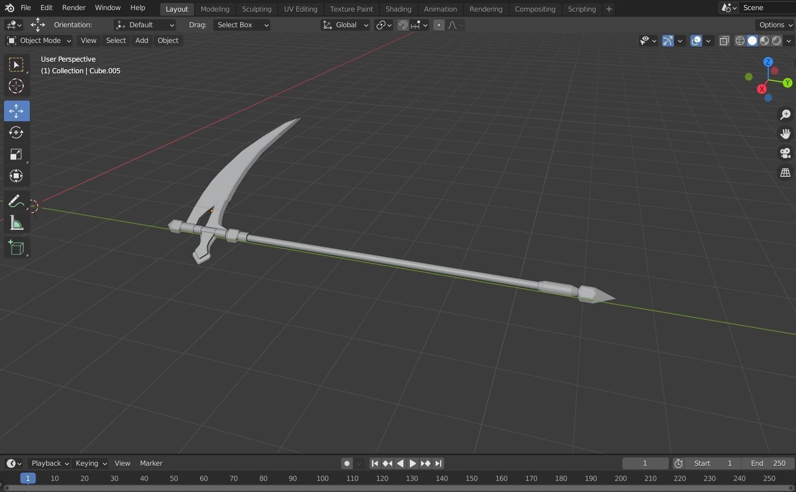 Scythe sword 3D model | CGTrader