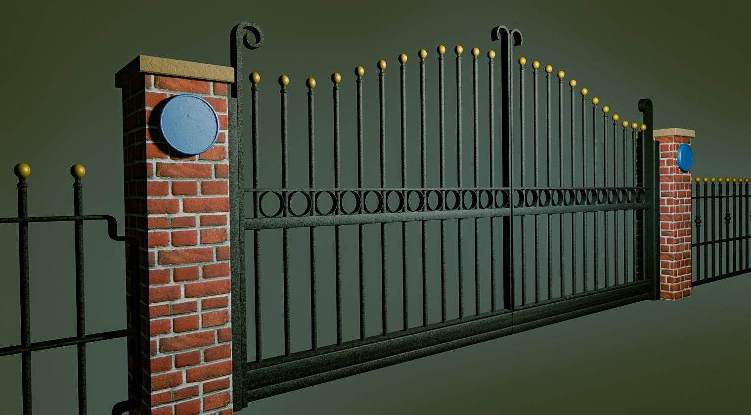 Electric Gates 3D Model 3D model | CGTrader