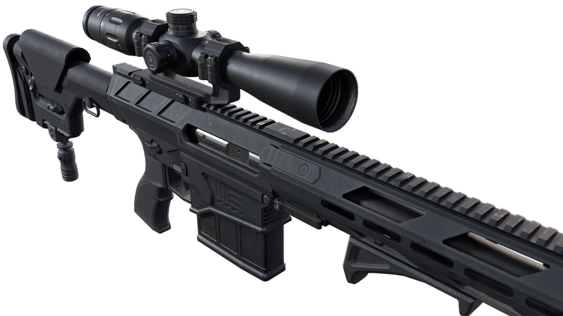 3D model Modern precision rifle VR / AR / low-poly | CGTrader