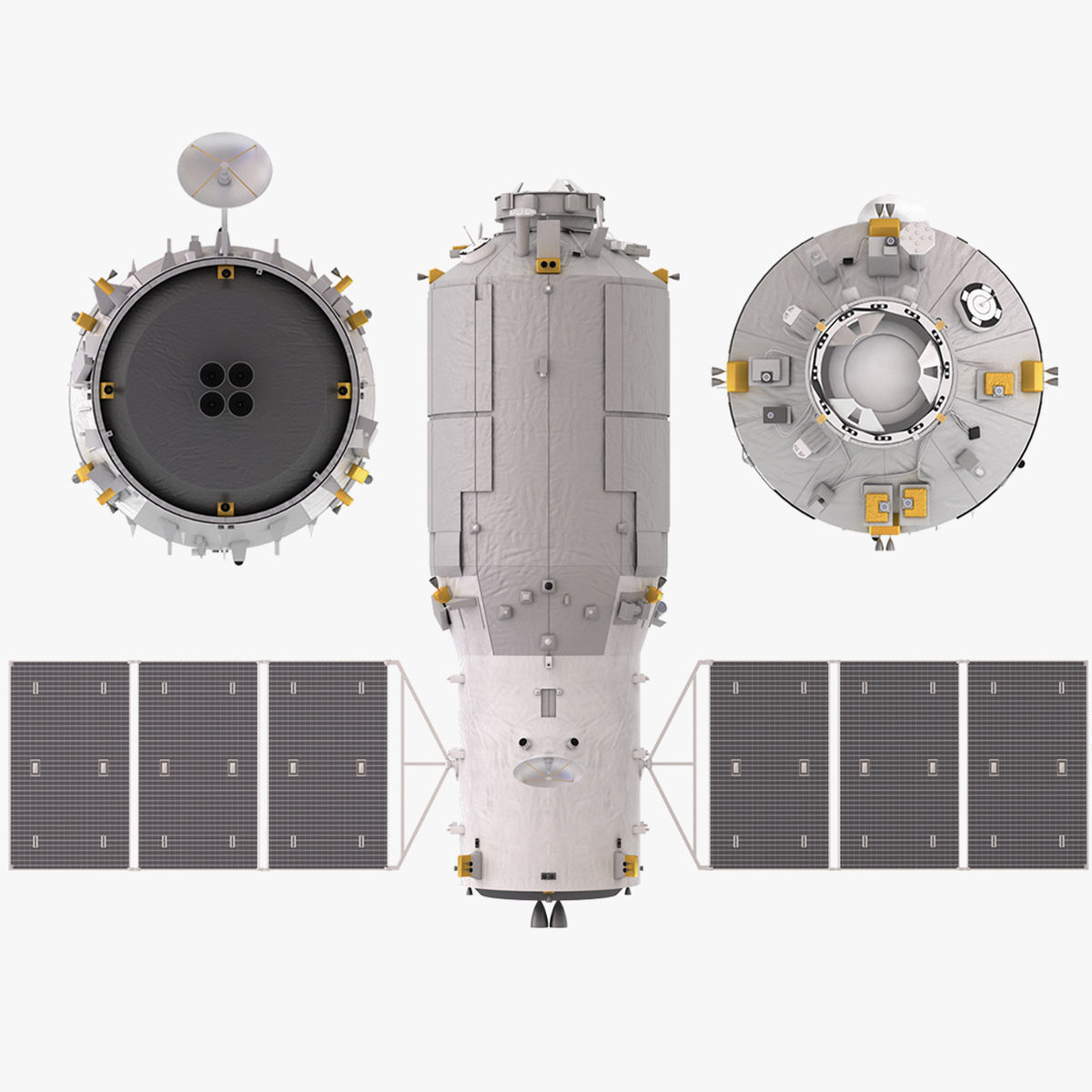 3D model cargo spacecraft Tianzhou-2 3 4 | CGTrader