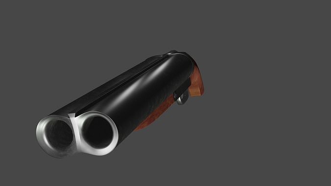 Double barrel shotgun 3D model | CGTrader