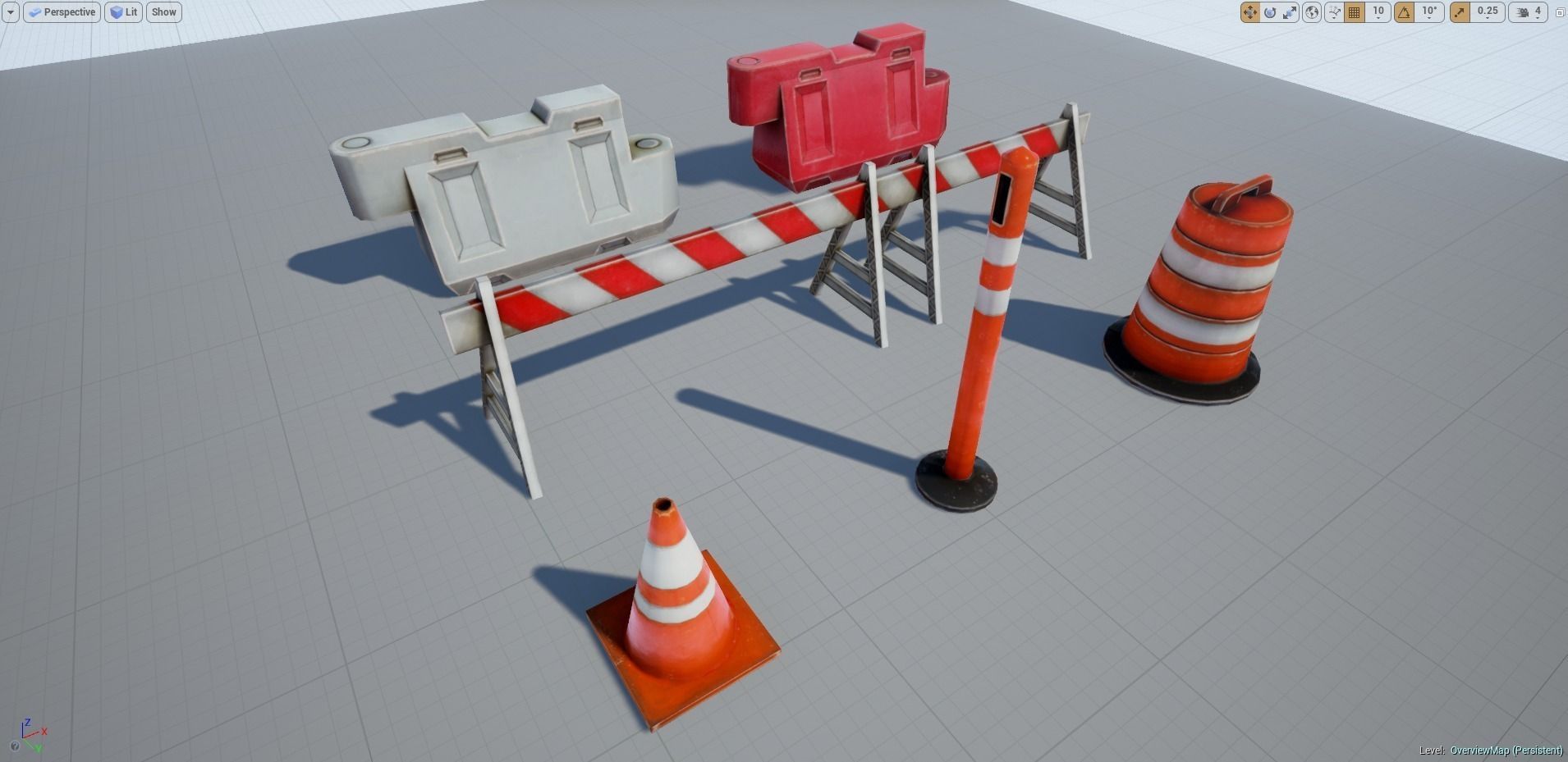3D model Road Objects - Traffic - low poly VR / AR / low-poly | CGTrader