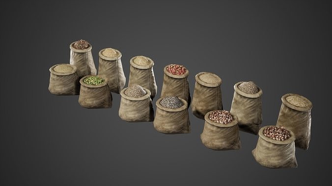 3D model Medieval Sack Bag Game Ready VR / AR / low-poly | CGTrader