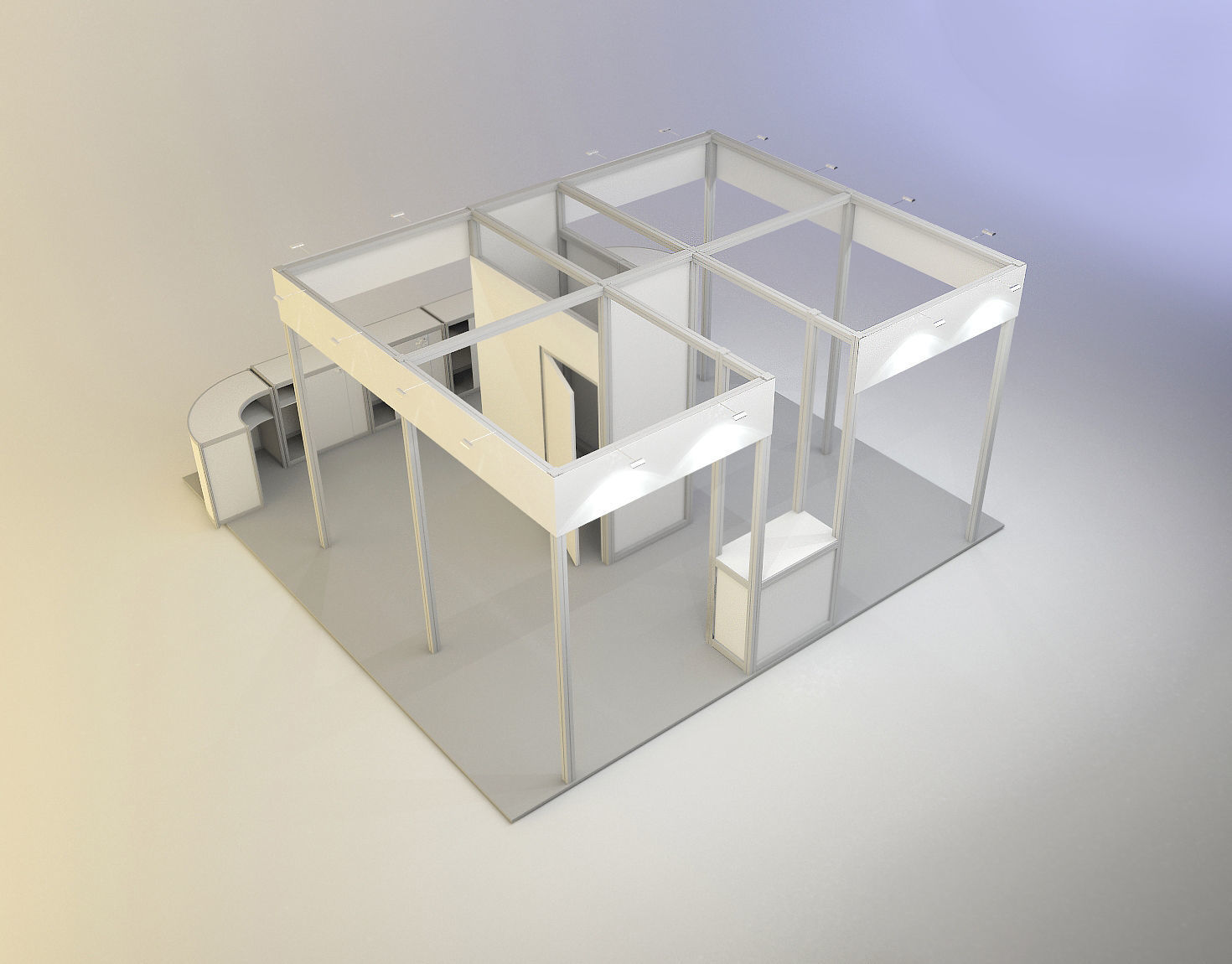 expo booth 6x6 3D model | CGTrader