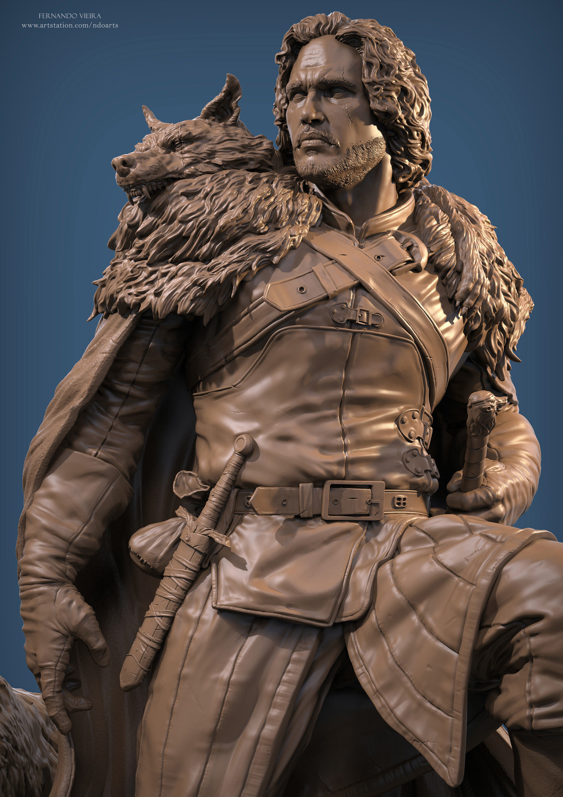 Jon Snow 3D model 3D printable | CGTrader