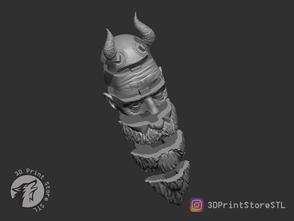 Mimir Head From God of War - Fan Art 3D model 3D printable | CGTrader