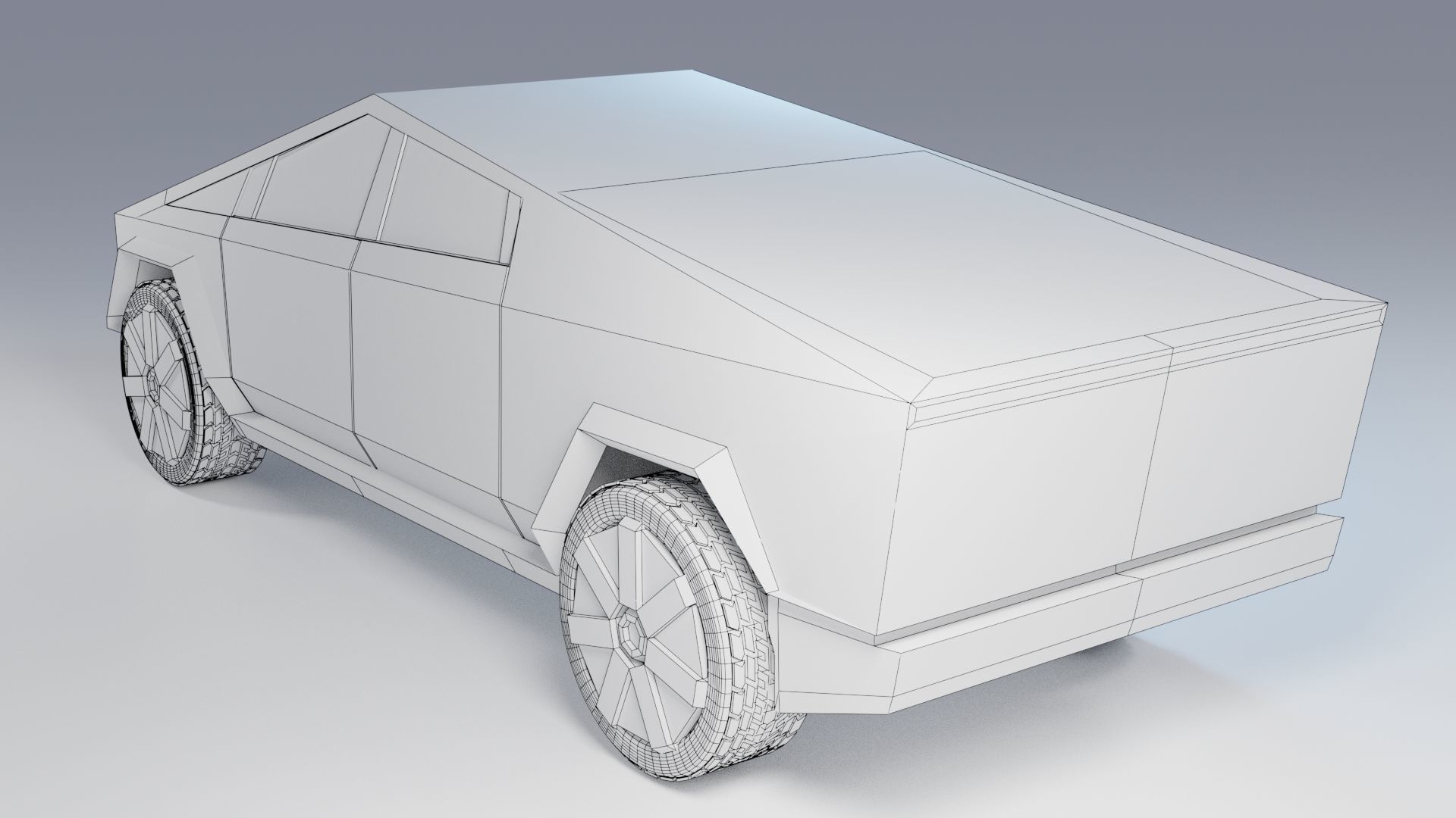 3D model Cyberpunk Modular Cybertruck car VR / AR / low-poly | CGTrader