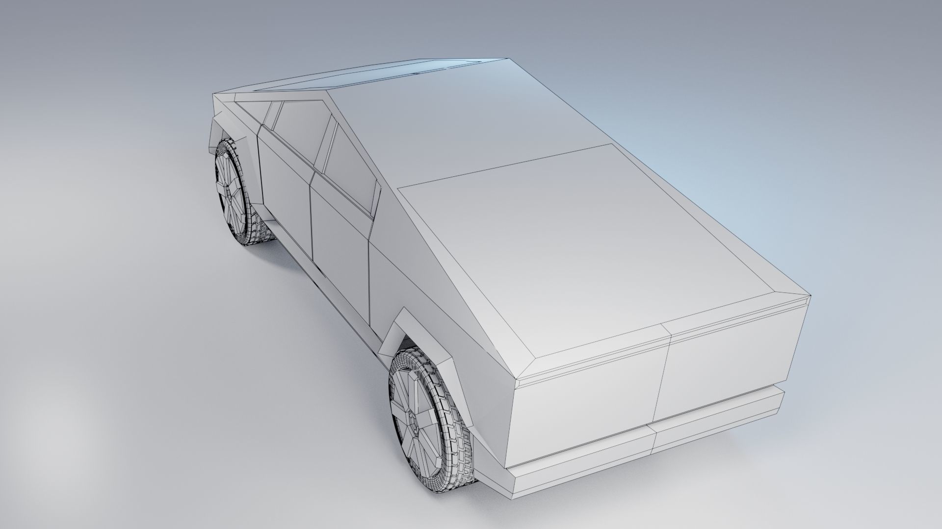 3D model Cyberpunk Modular Cybertruck car VR / AR / low-poly | CGTrader